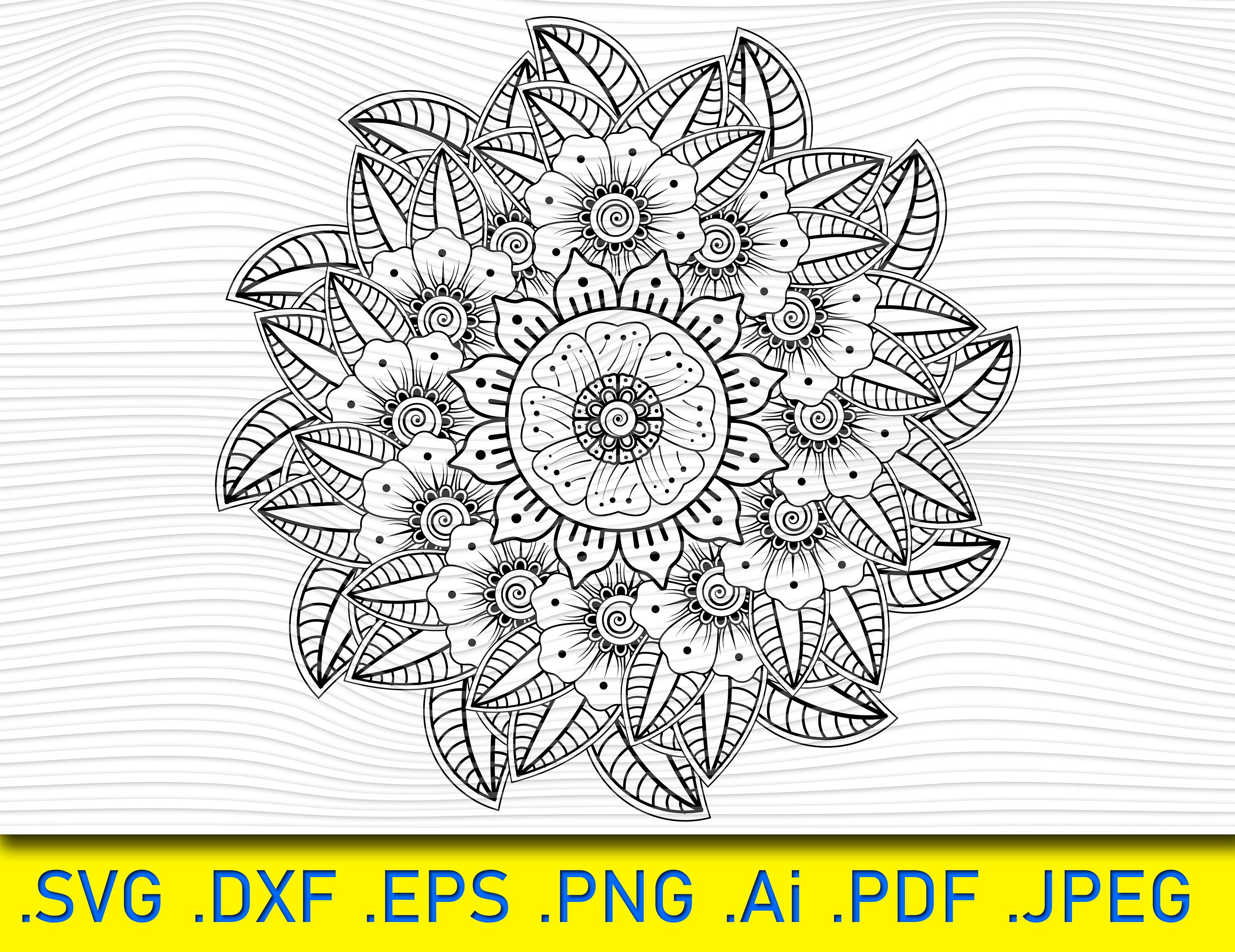 Circular Mandala Mandalas Svgmandala Svg Files for Cricut | Etsy