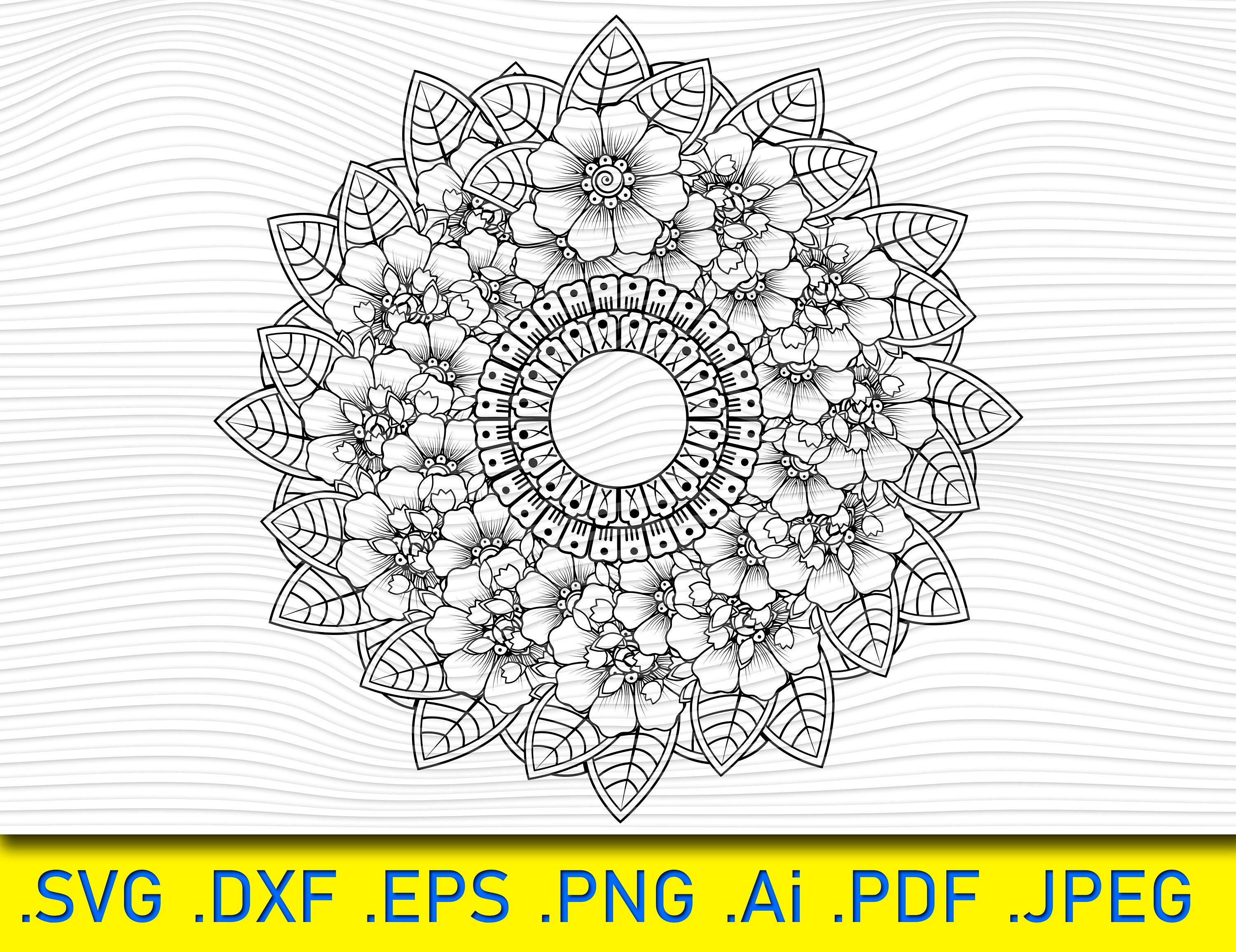 Mandala svgMandalas svgMandala svg files for cricut Mehndi | Etsy