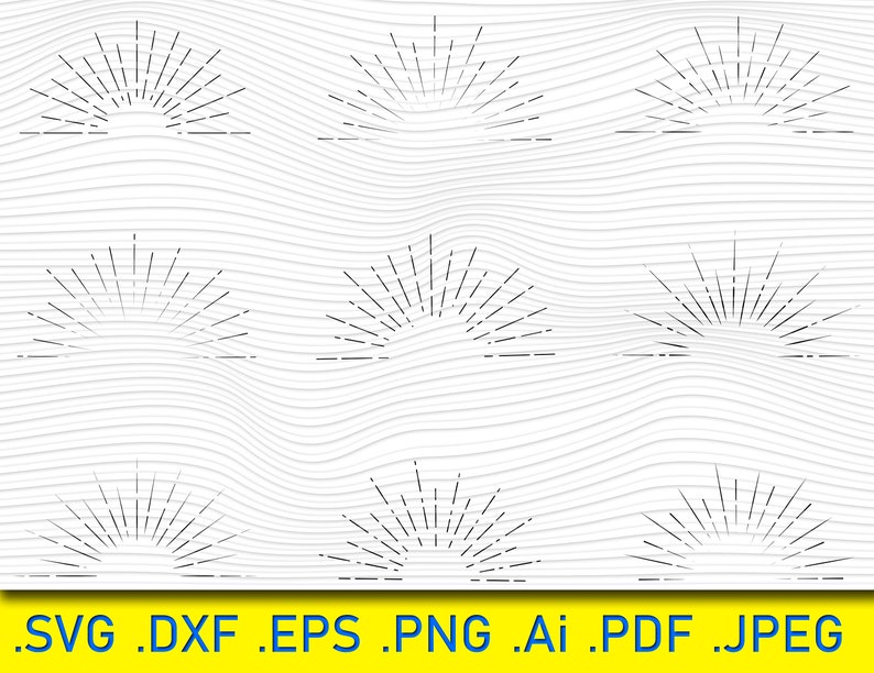 Sunburst Svg Sun Burst Svg Sunburst Shapes Svg Bursting Rays - Etsy
