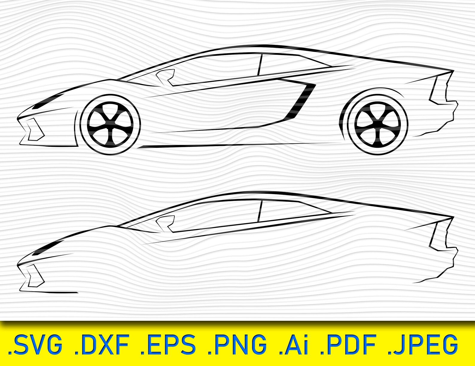 Lamborghini Carsports Car Svg Race Car Svg Car Svg Files | Etsy