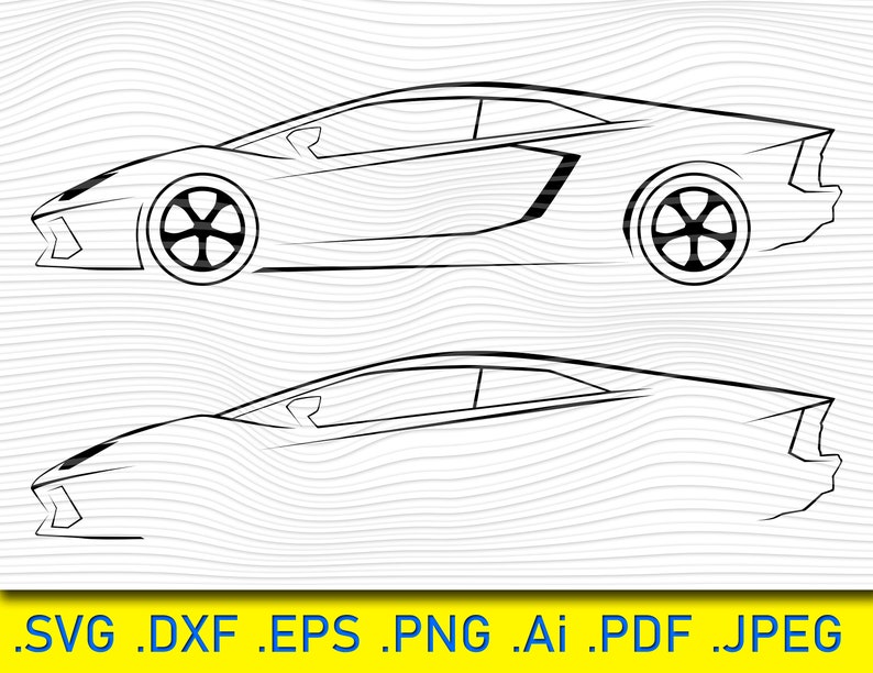 Lamborghini Carsports Car Svg Race Car Svg Car Svg Files | Etsy
