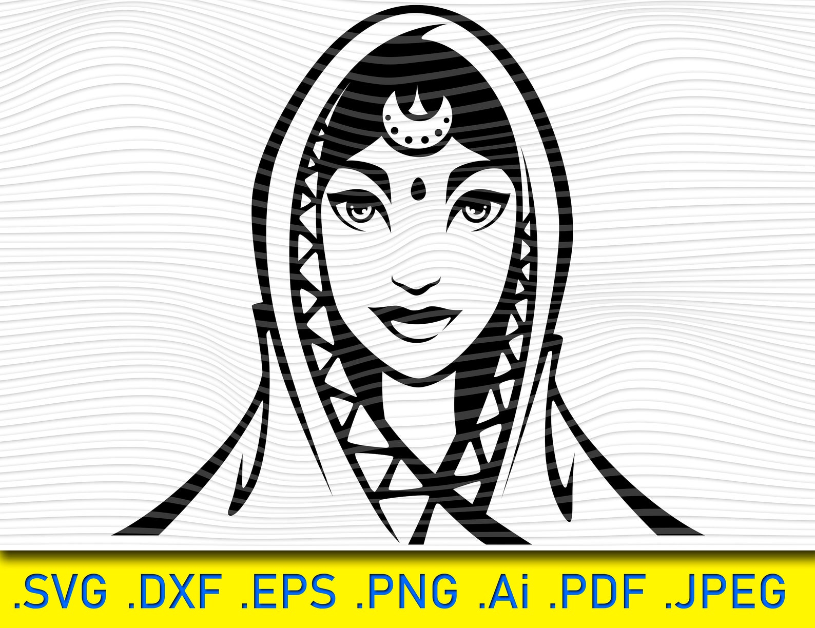 Indian Woman Portrait Indian Woman SVG Native American svg | Etsy