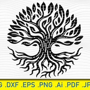 Tree With Roots Svg, Tree Svg, Family Tree Svg, Tree Dxf, Roots Svg ...