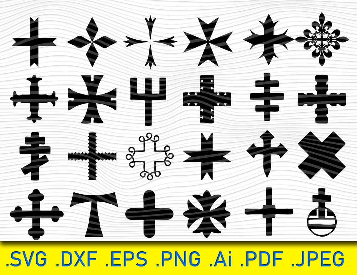 103 Crosses SVG Cross Svg Silhouette Files Crosses Vector - Etsy