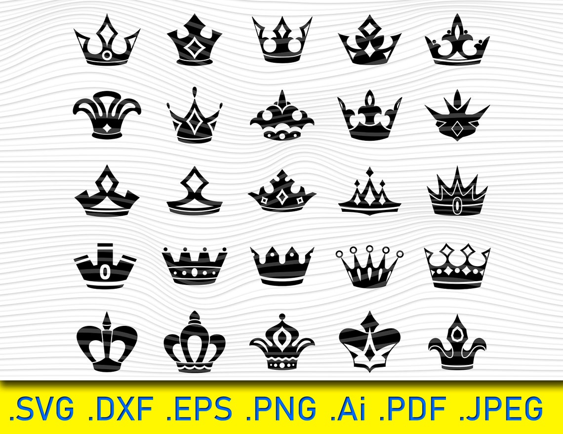 Crown Svg Cricut Vector Cricut Cutting File Crown Clipart - Etsy