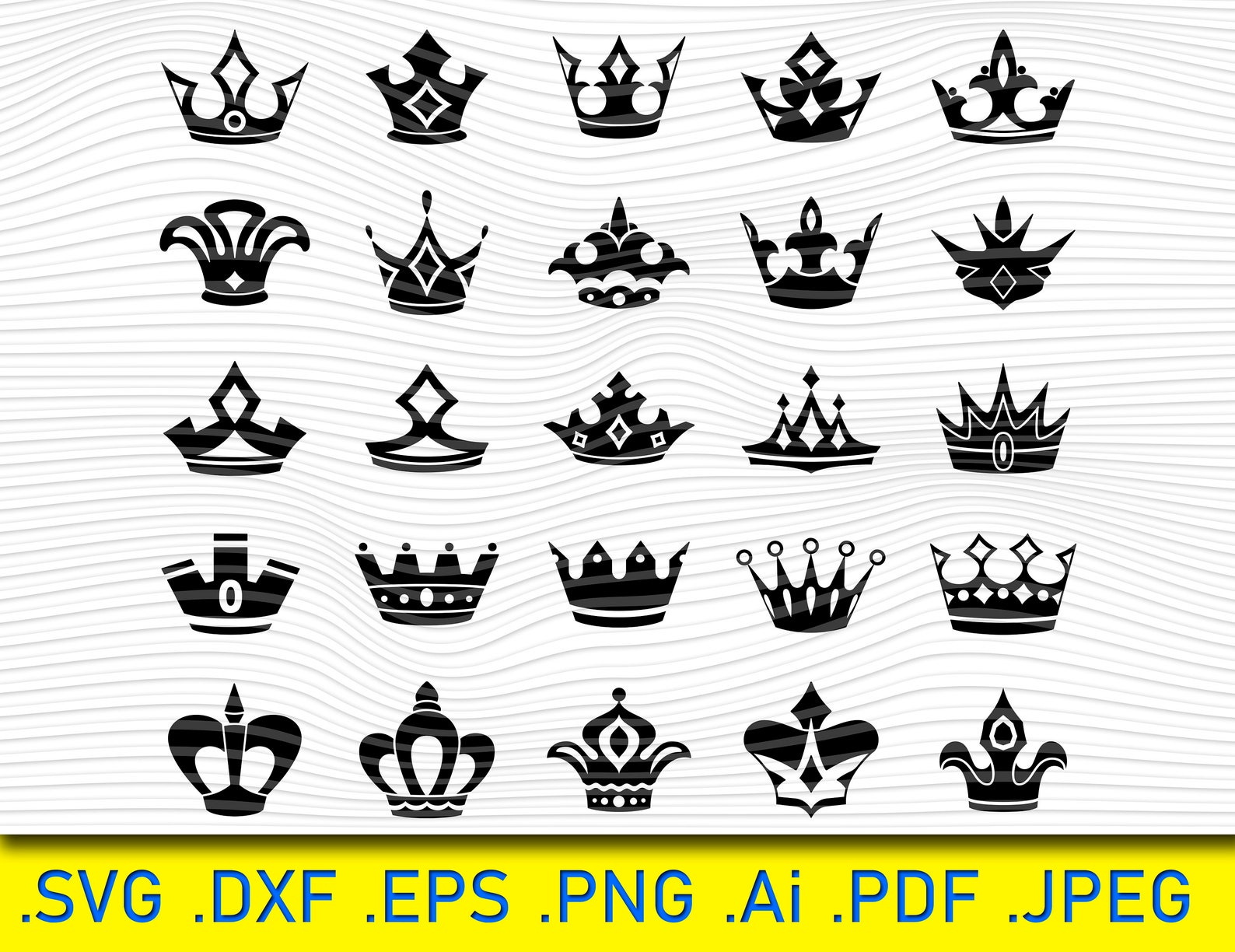 Crown Svg Cricut Vector Cricut Cutting File Crown Clipart - Etsy