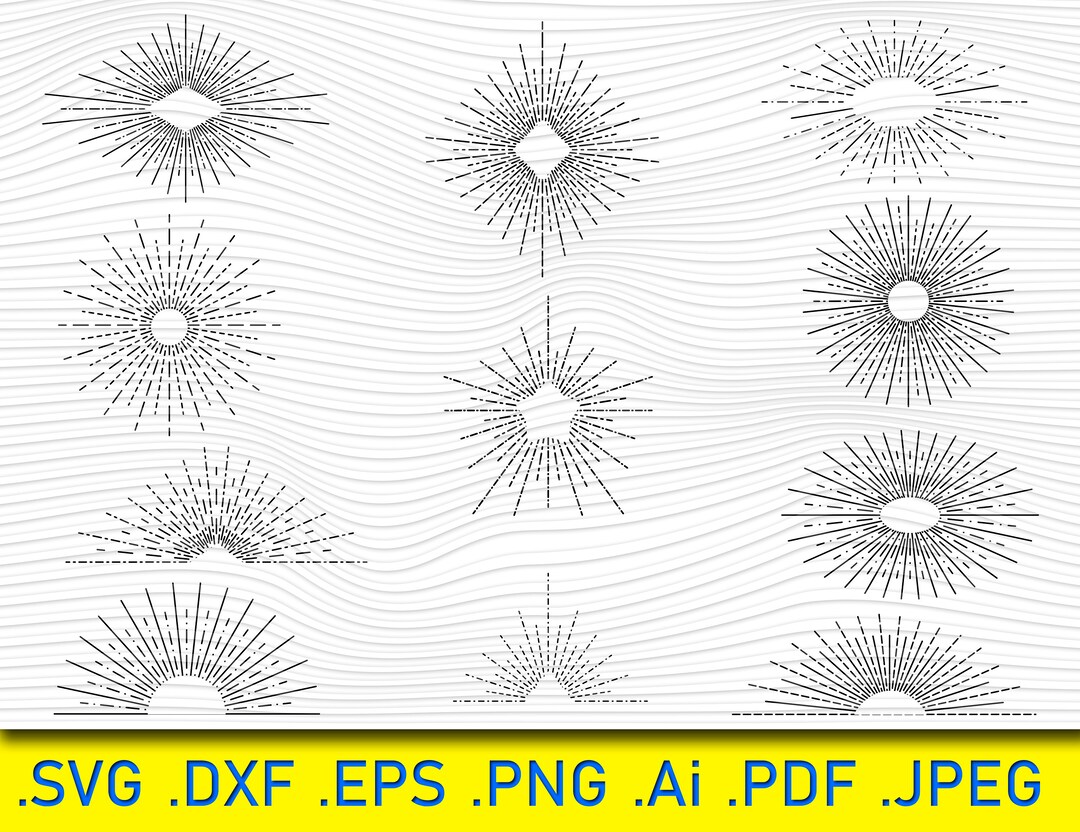 Sunburst Svg Sun Burst Svg Sunburst Shapes Svg Bursting Rays Svg Rays ...