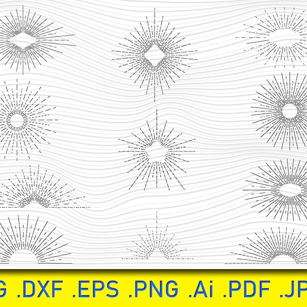 Retro Starburst Svg - Etsy