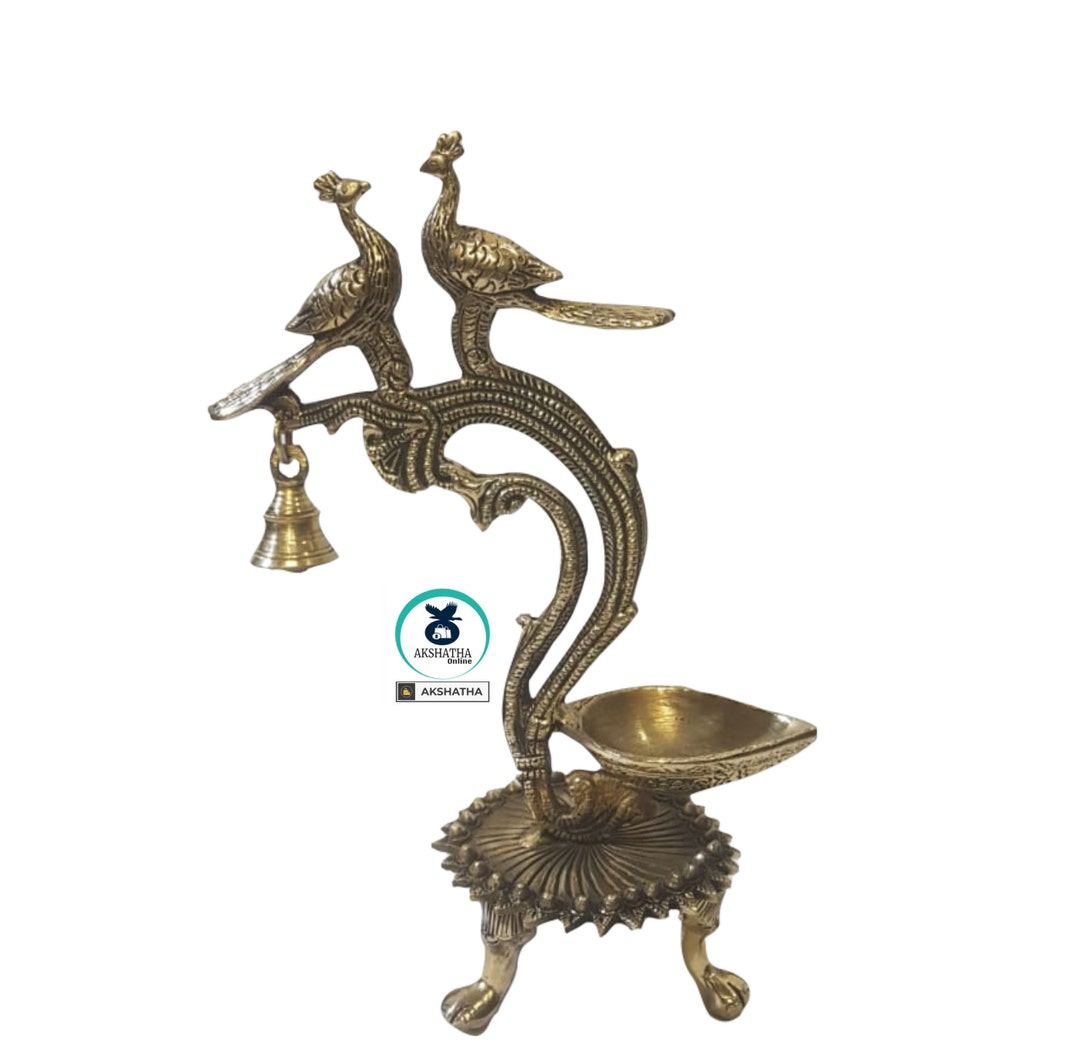 Stand Deepak Birds & Bell Antique - Etsy