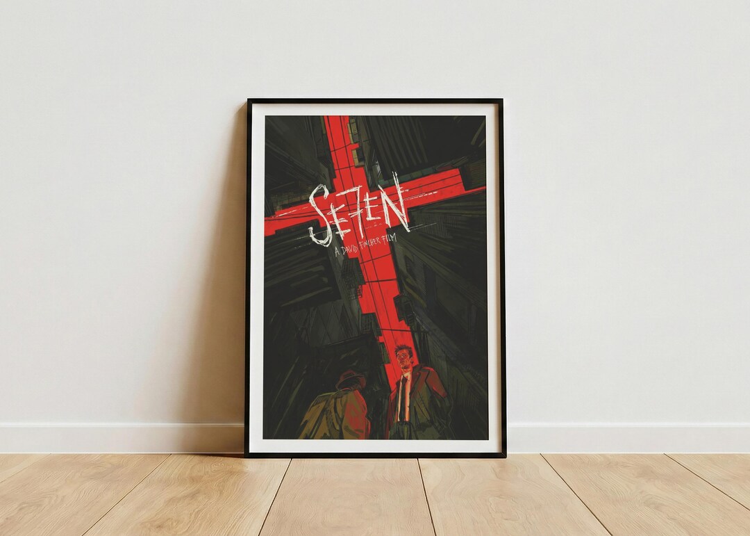 Se7en Movie Poster, Seven Film Art Print, David Fincher Thriller, Seven ...
