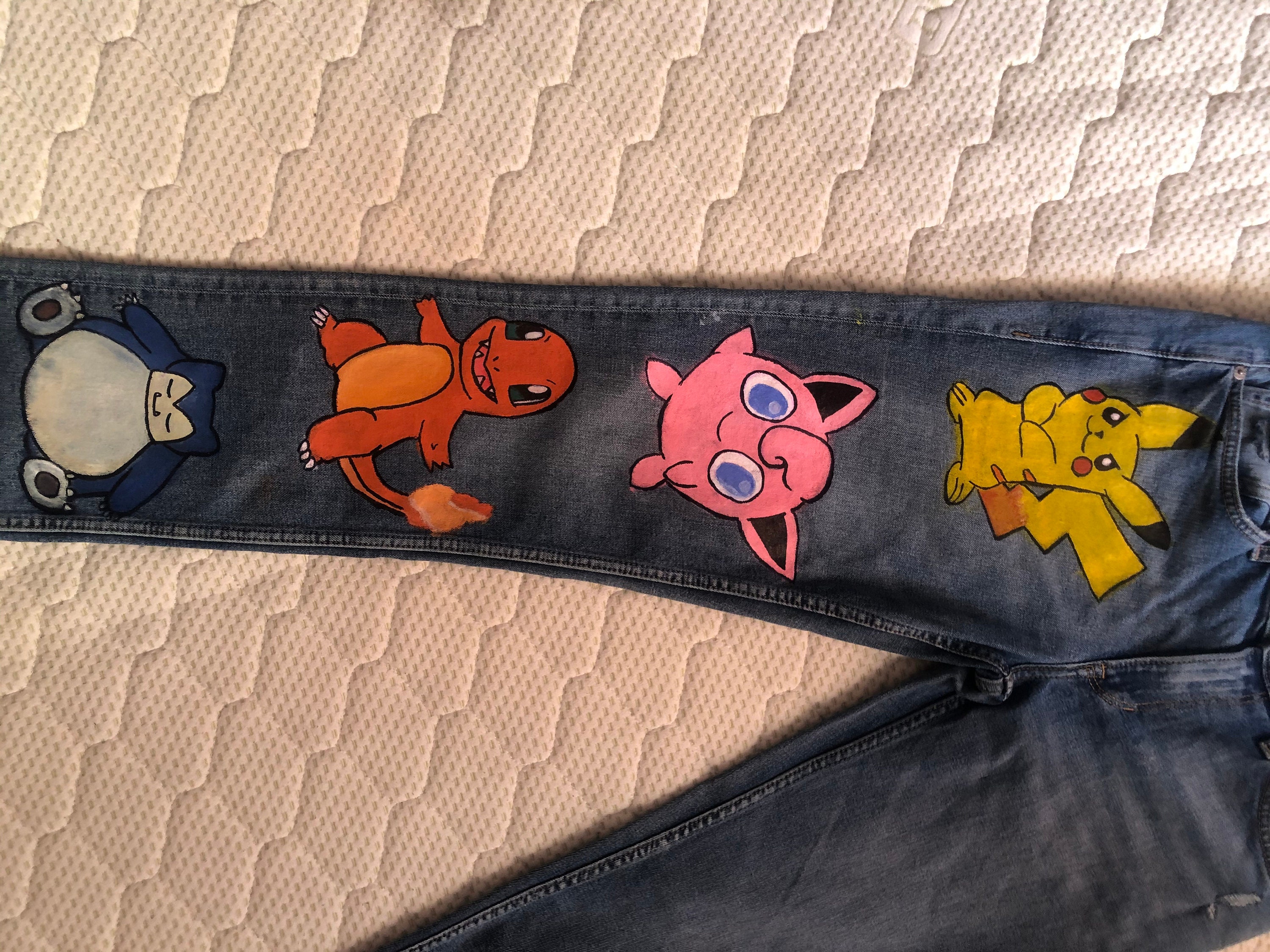 Pokemon Custom Jeans - Etsy