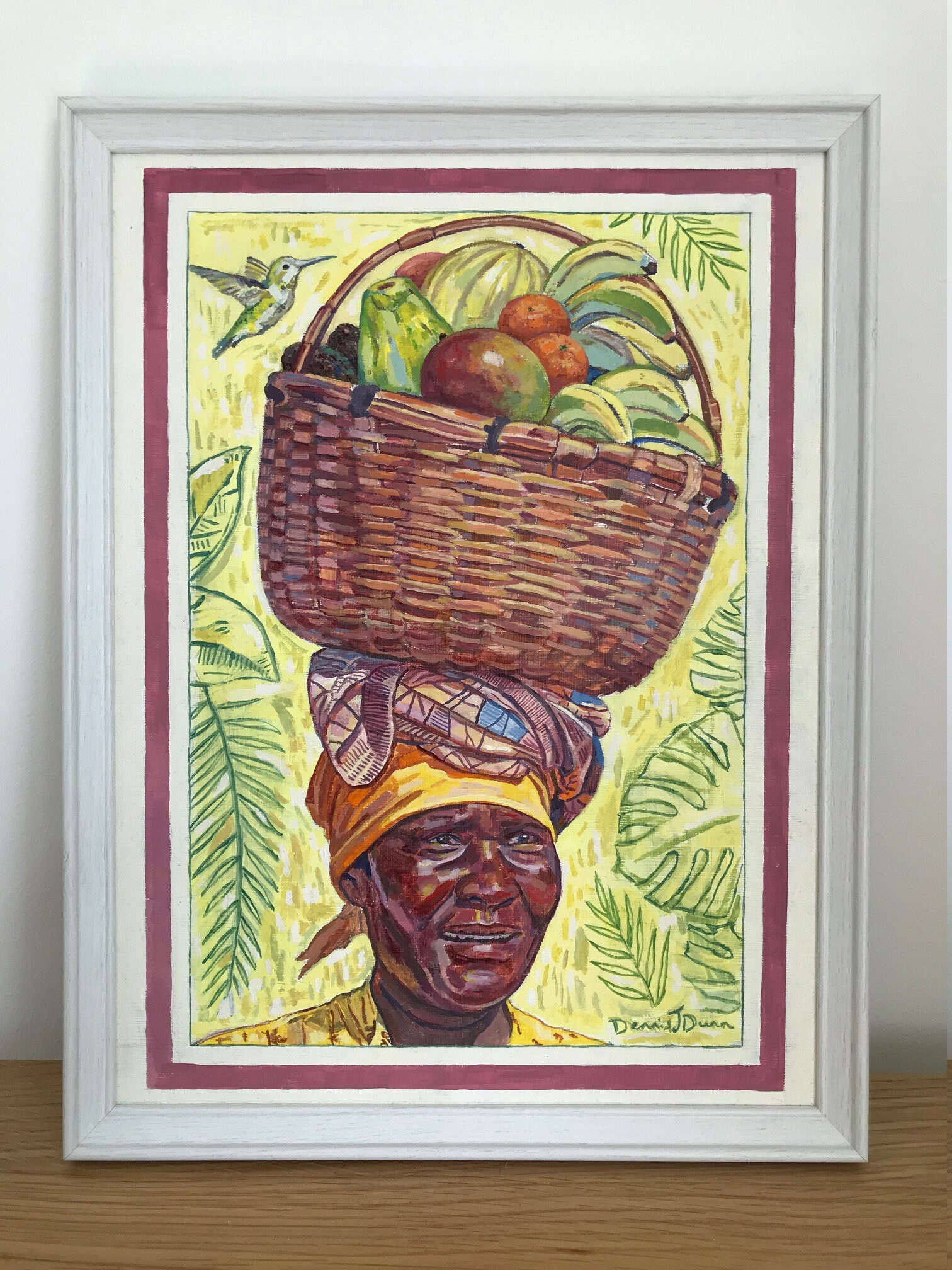 World Art Print Lady With Fruit Basket - Etsy