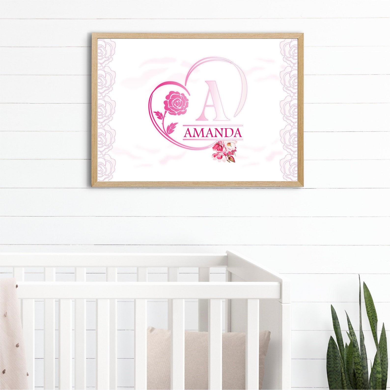 AMANDA Girl Name Girl Name Wall Art Decor. Initial Baby Name | Etsy