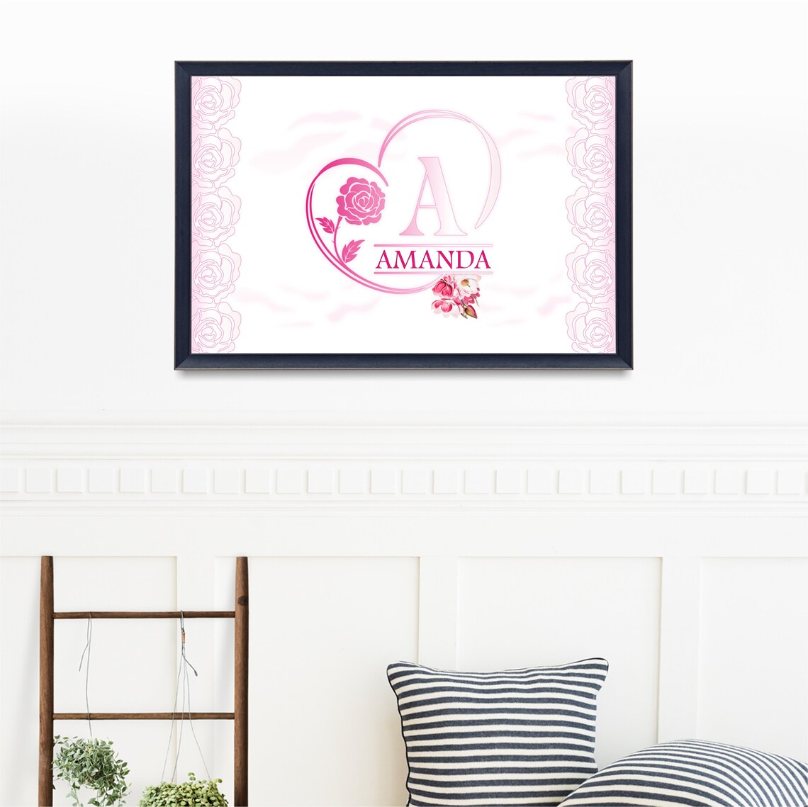 AMANDA Girl Name Girl Name Wall Art Decor. Initial Baby Name - Etsy UK