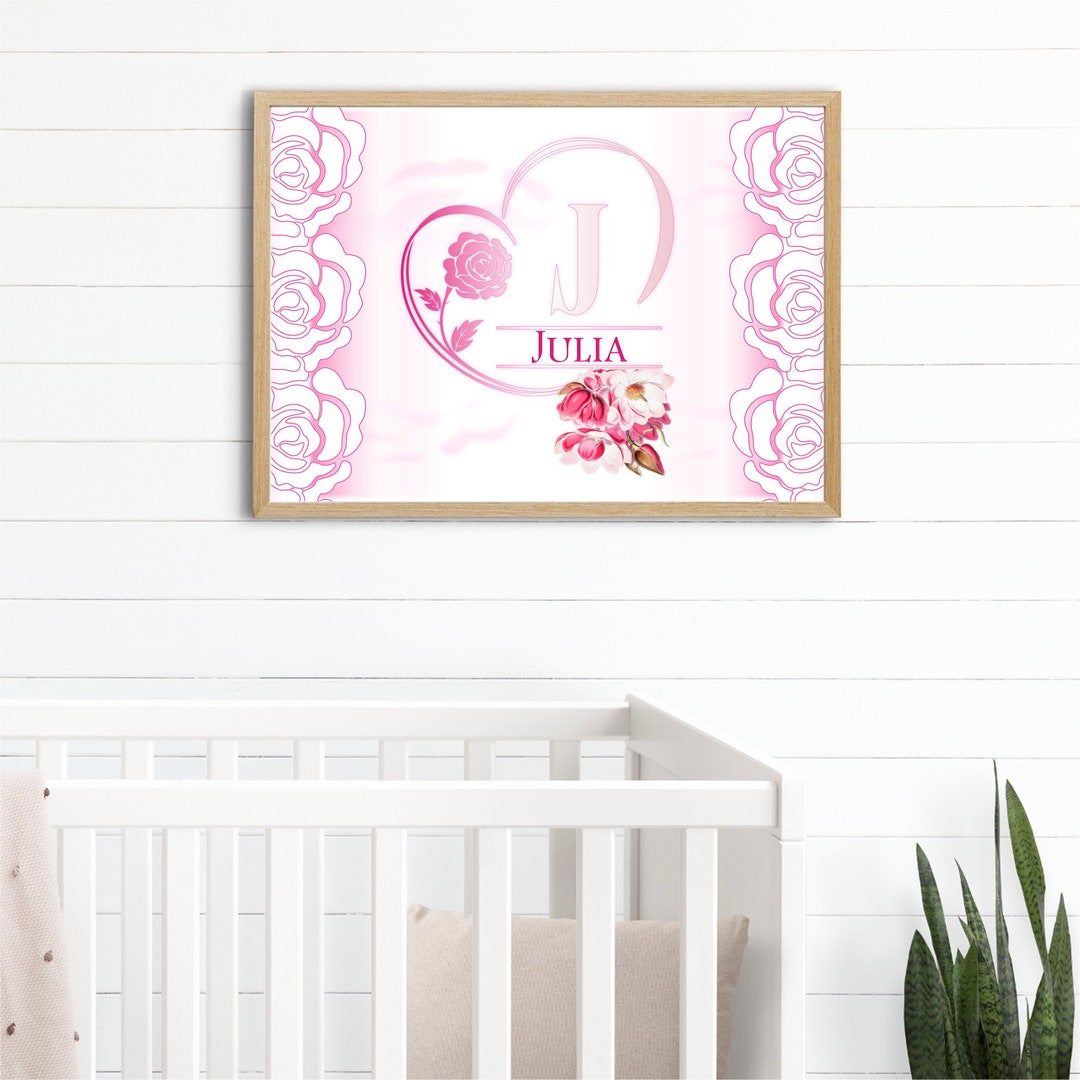 JULIA BibelMädchen Name, Biblischer Name WandKunst Dekor. Initial Baby Name Kinderzimmer Dekor ...