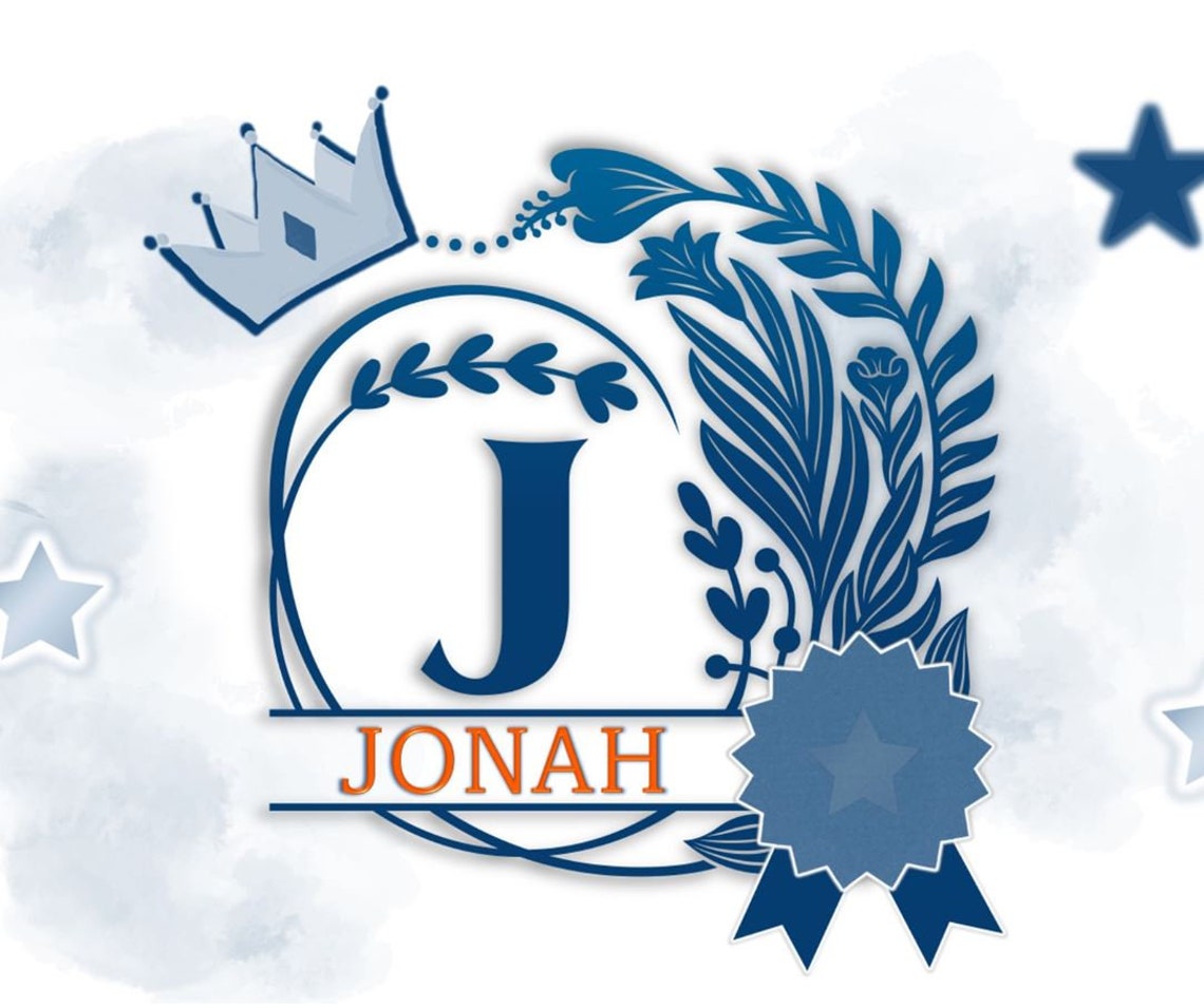 JONAH Bible Boy Name, Biblical Name Wall Art Decor. Initial Baby Name ...