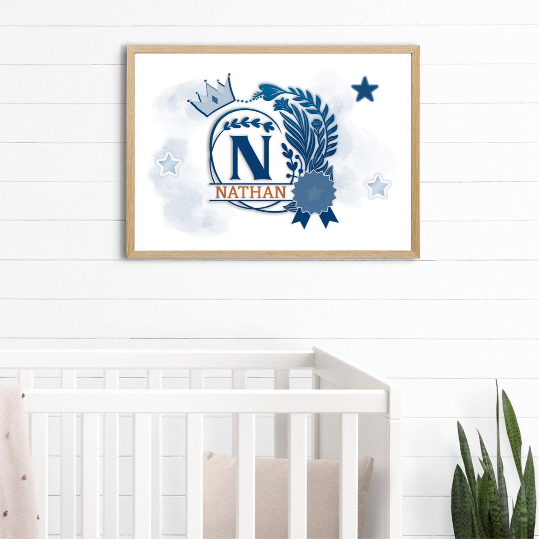 NATHAN Bible Boy Name, Biblical Name Wall Art Decor. Initial Baby Name ...
