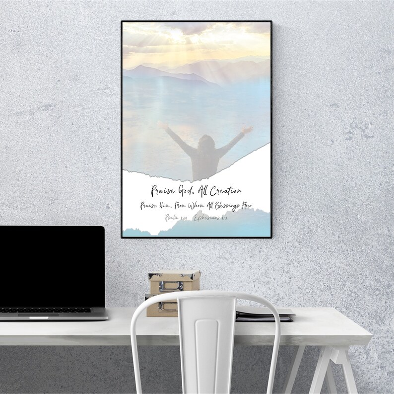 Praise God All Creation - PRINTABLE ART Digital DOWNLOAD Wall Art Home ...