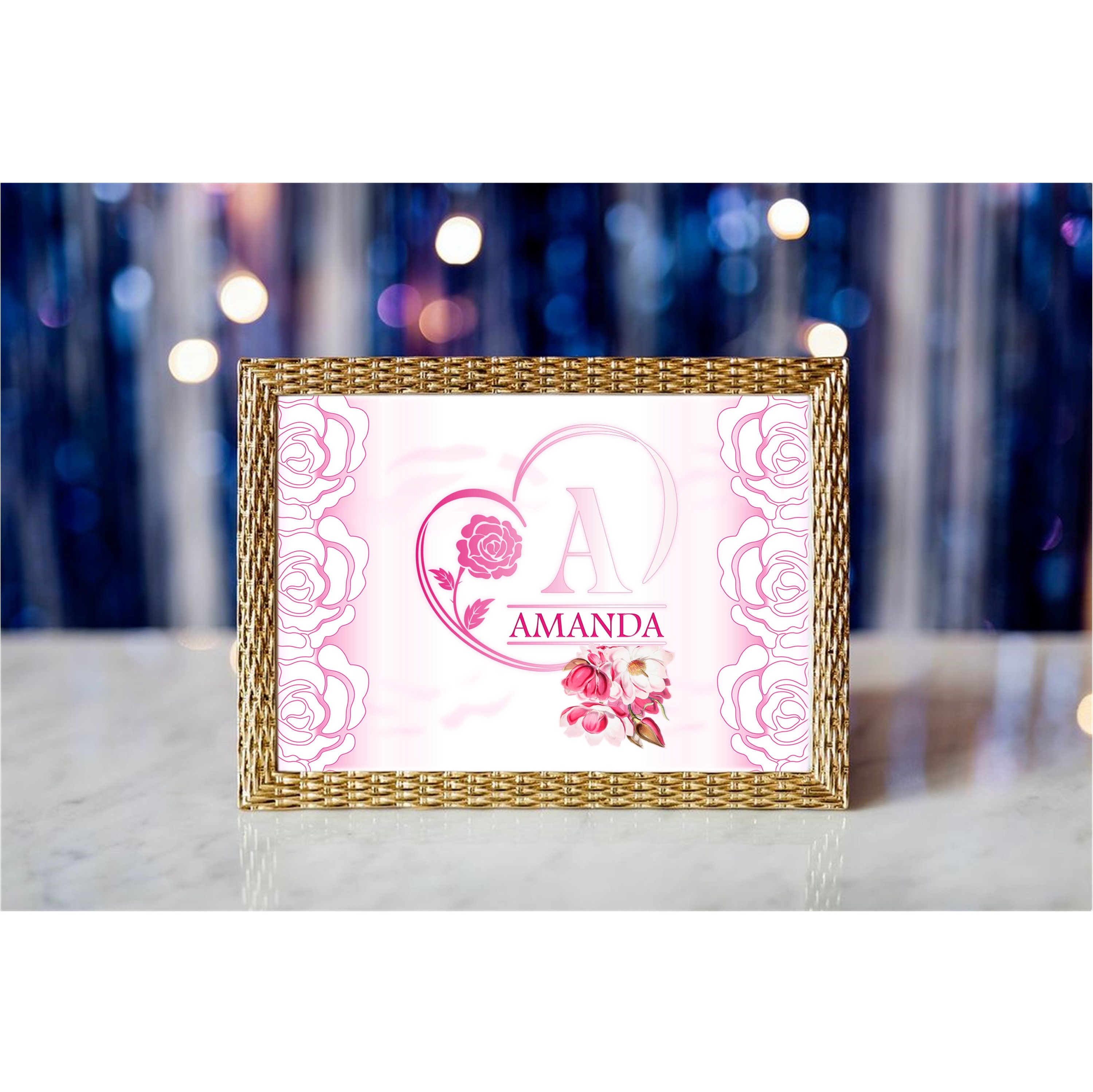 AMANDA Girl Name, Girl Name Wall Art Decor. Initial Baby Name Nursery ...