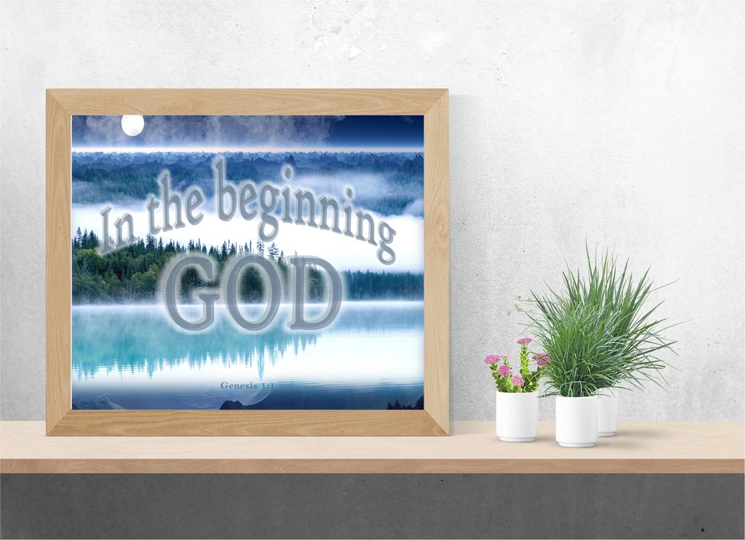 Genesis 1 PRINTABLE ART Digital DOWNLOAD Wall Art Home Decor ...
