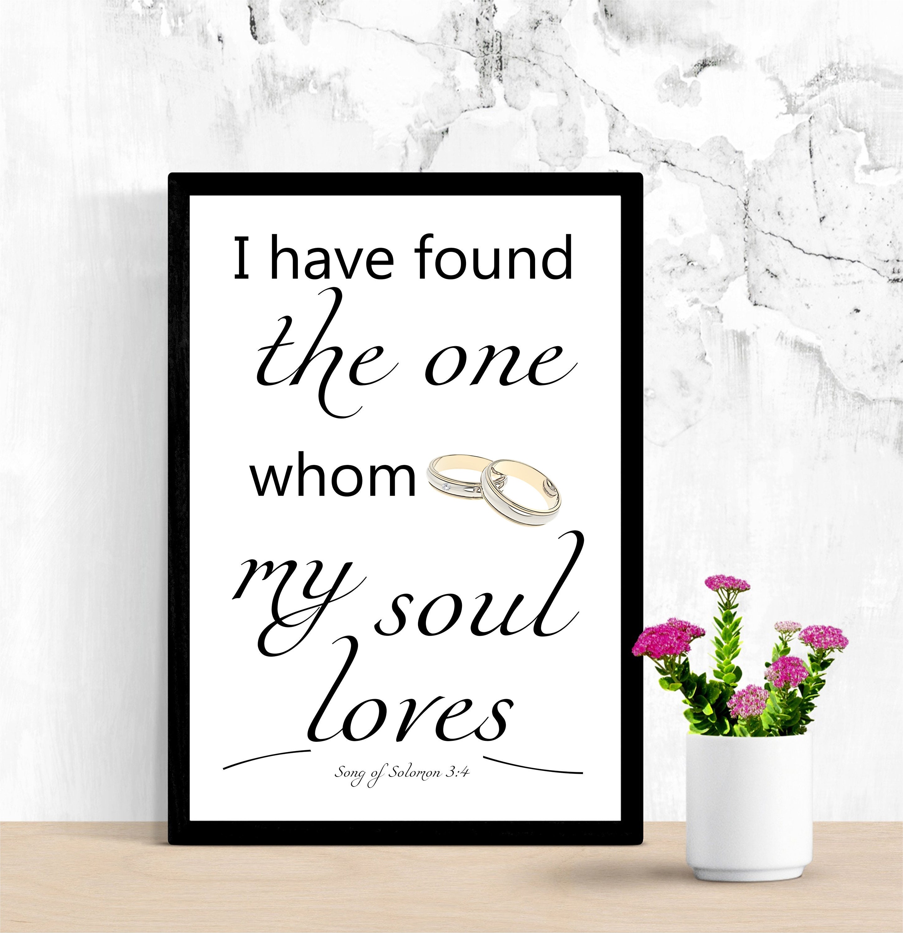 The One My Soul Love PRINTABLE ART Digital DOWNLOAD Wall Art Home Decor ...