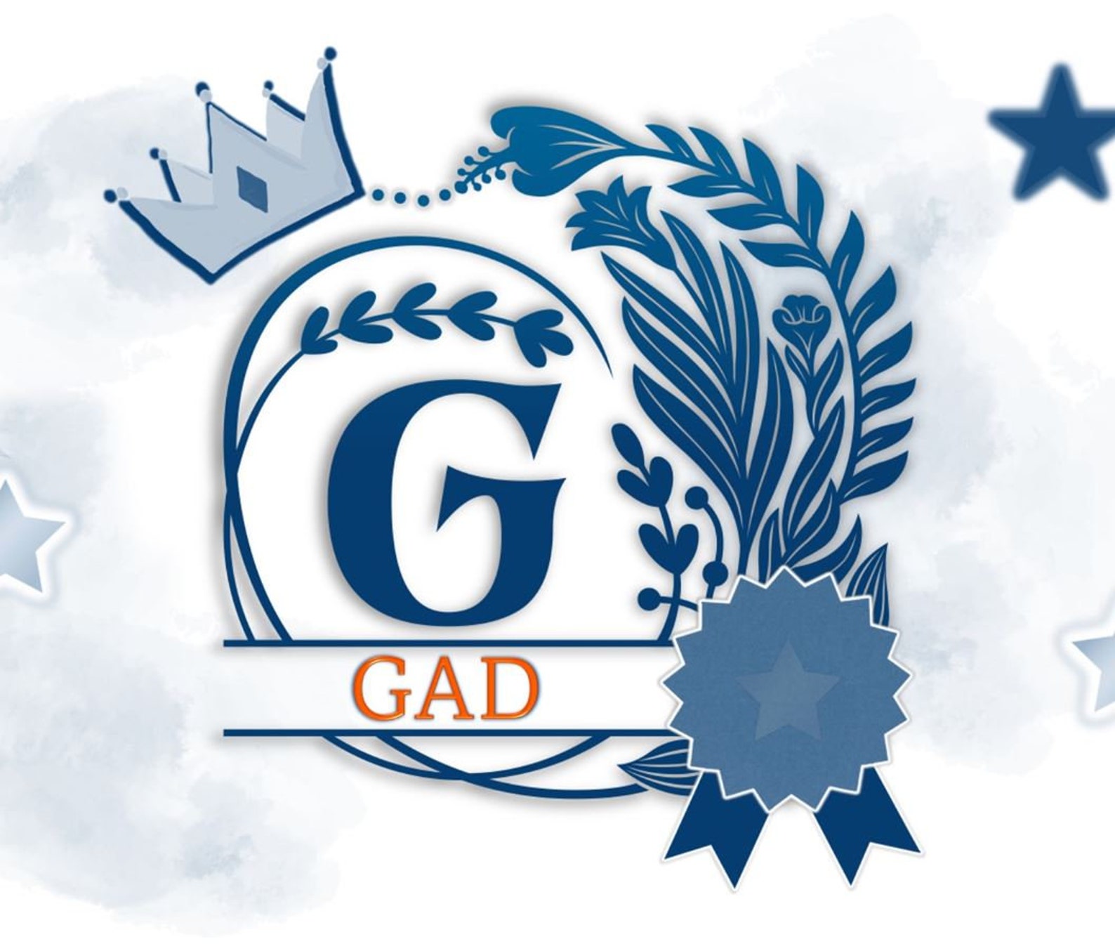 GAD Bible Boy Name, Biblical Name Wall Art Decor. Initial Baby Name ...