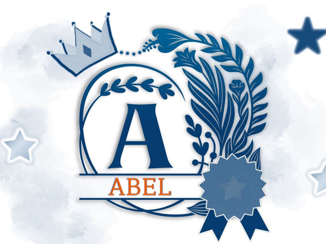 ABEL Bible Boy Name Biblical Name Wall Art Decor. Initial - Etsy UK