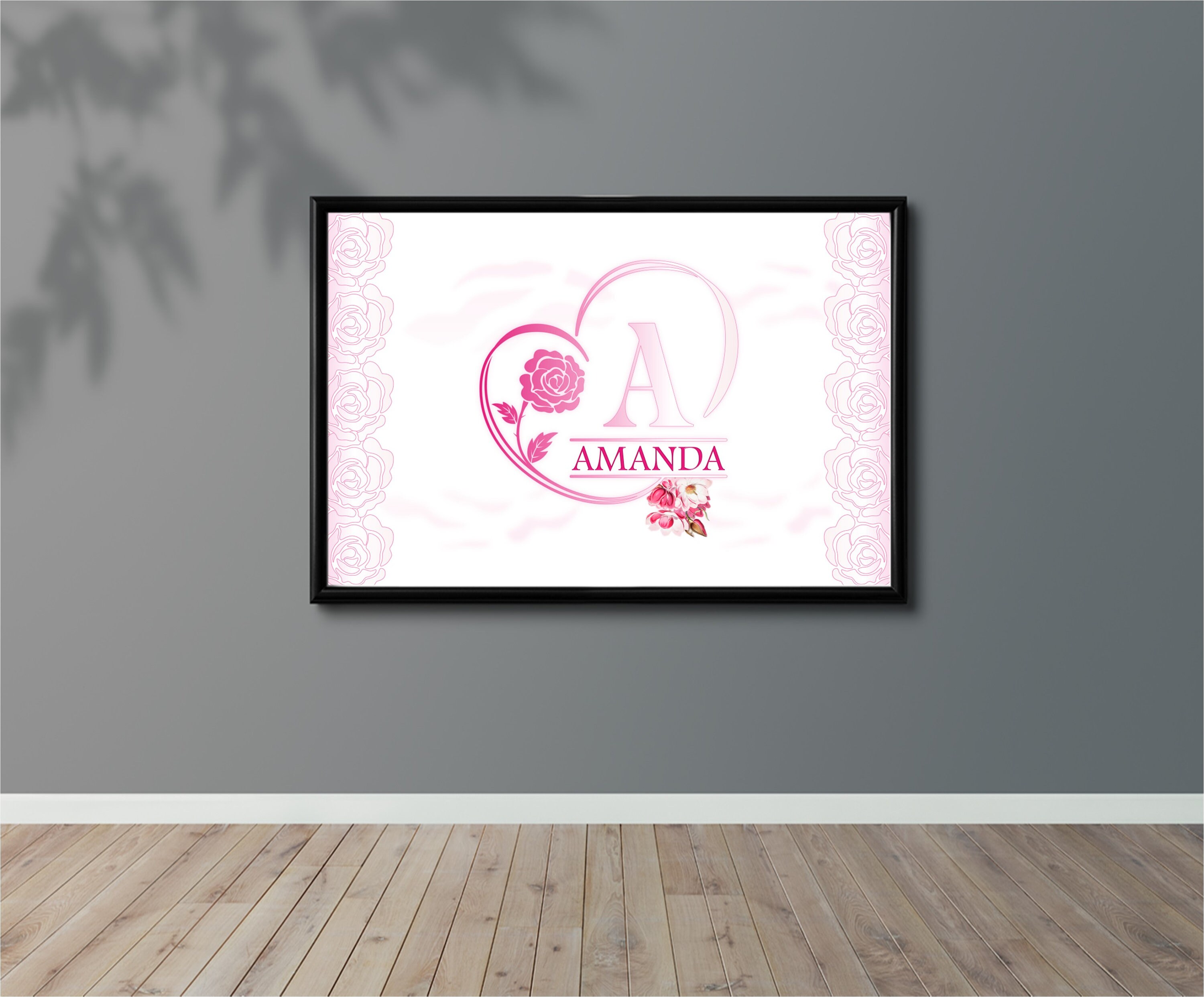 AMANDA Girl Name Girl Name Wall Art Decor. Initial Baby Name - Etsy UK