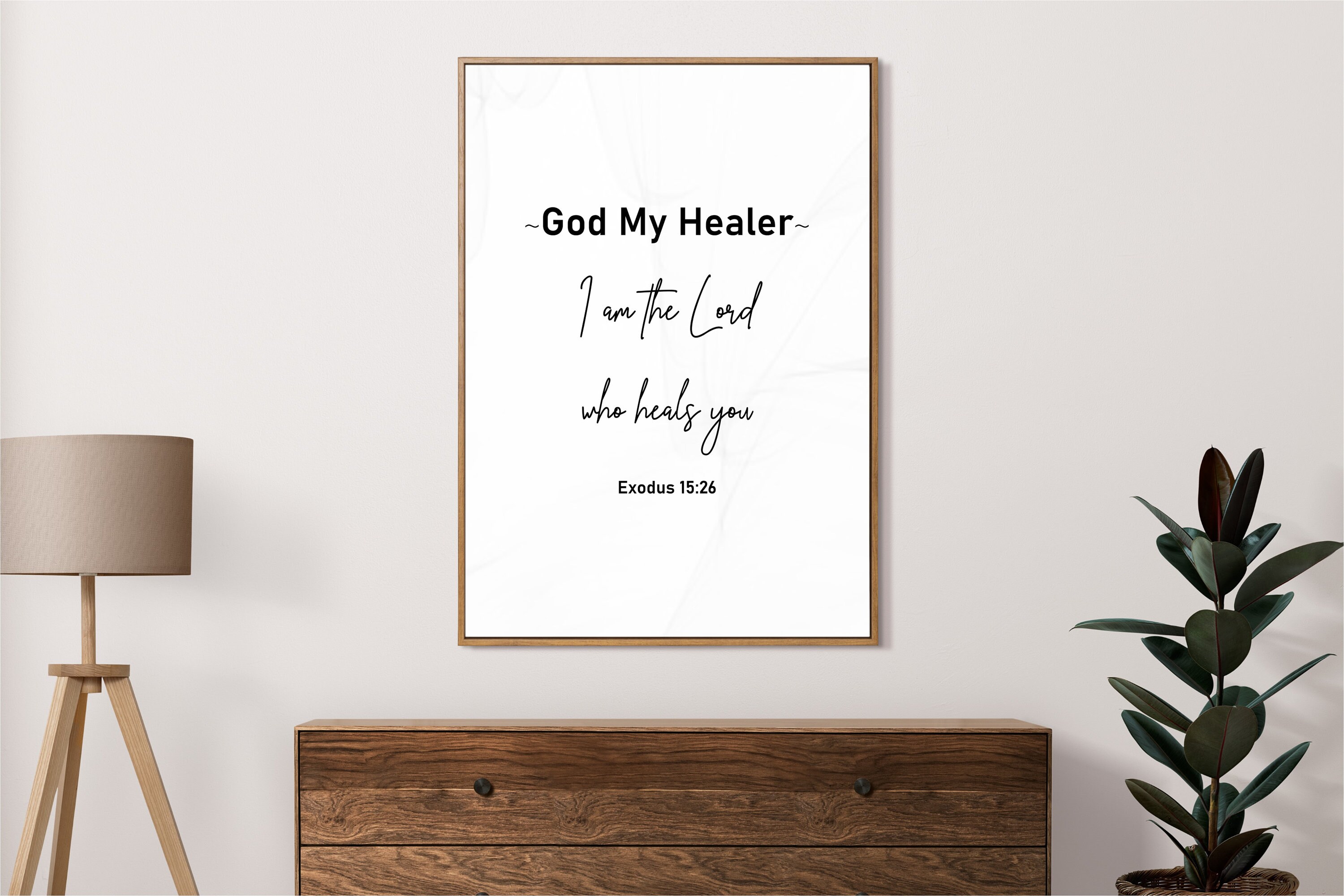 God My Healer - PRINTABLE ART Digital DOWNLOAD Wall Art Home Décor ...