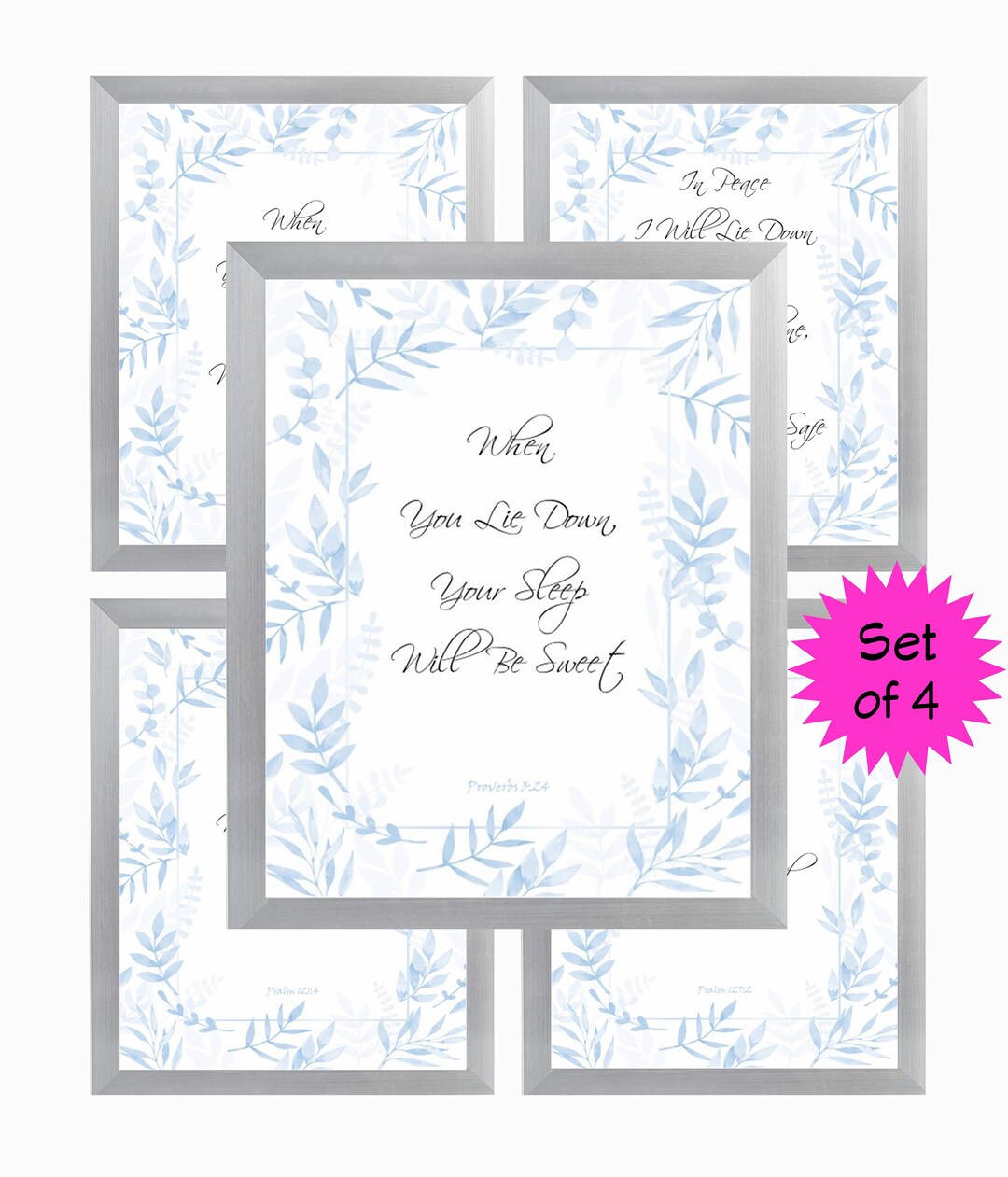 Sleeping Bible Scriptures PRINTABLE ART Digital DOWNLOAD Wall Art Home ...