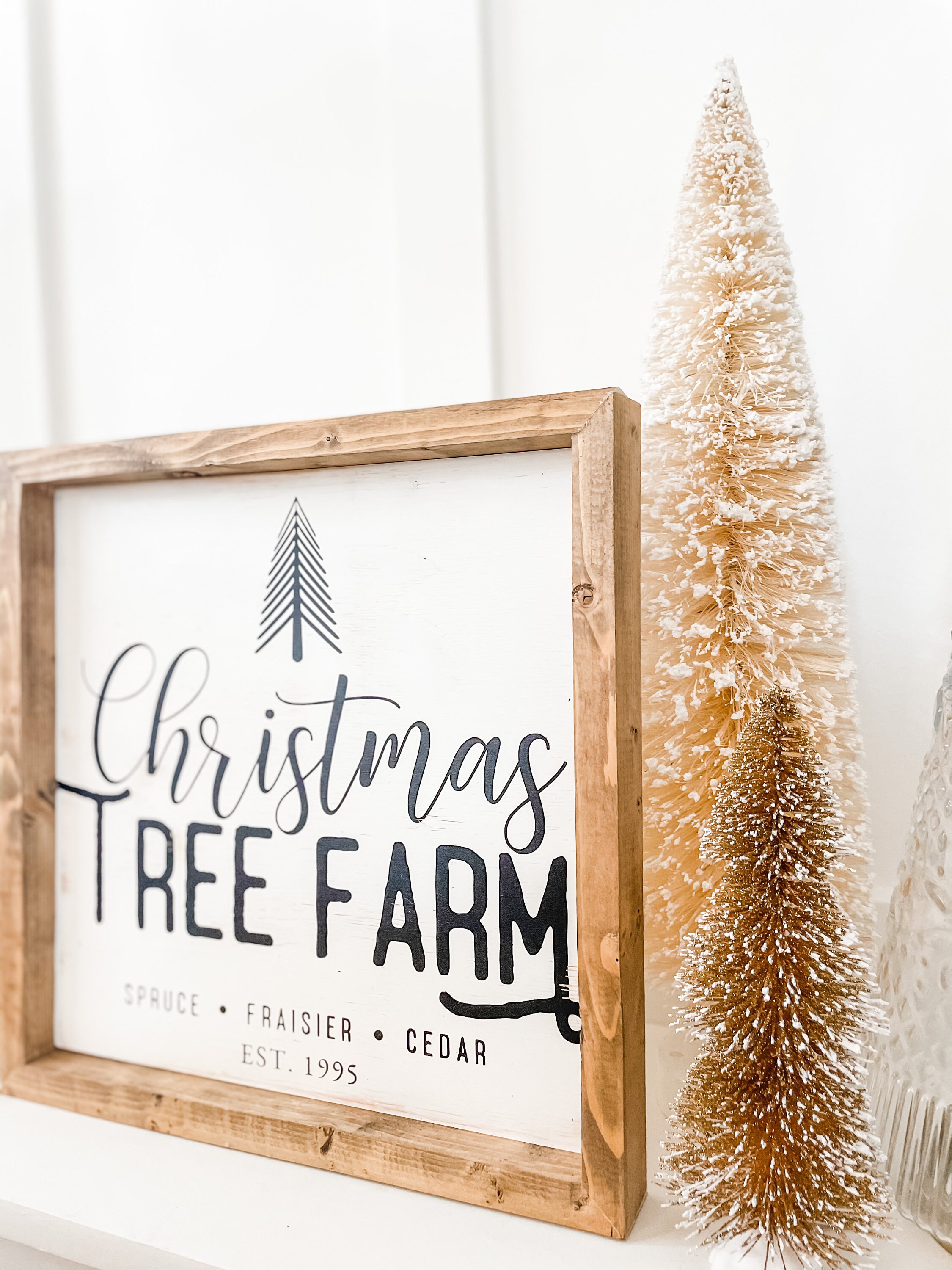 Christmas Tree Farm 12 x 12 Handcrafted Wooden Sign - Etsy.de