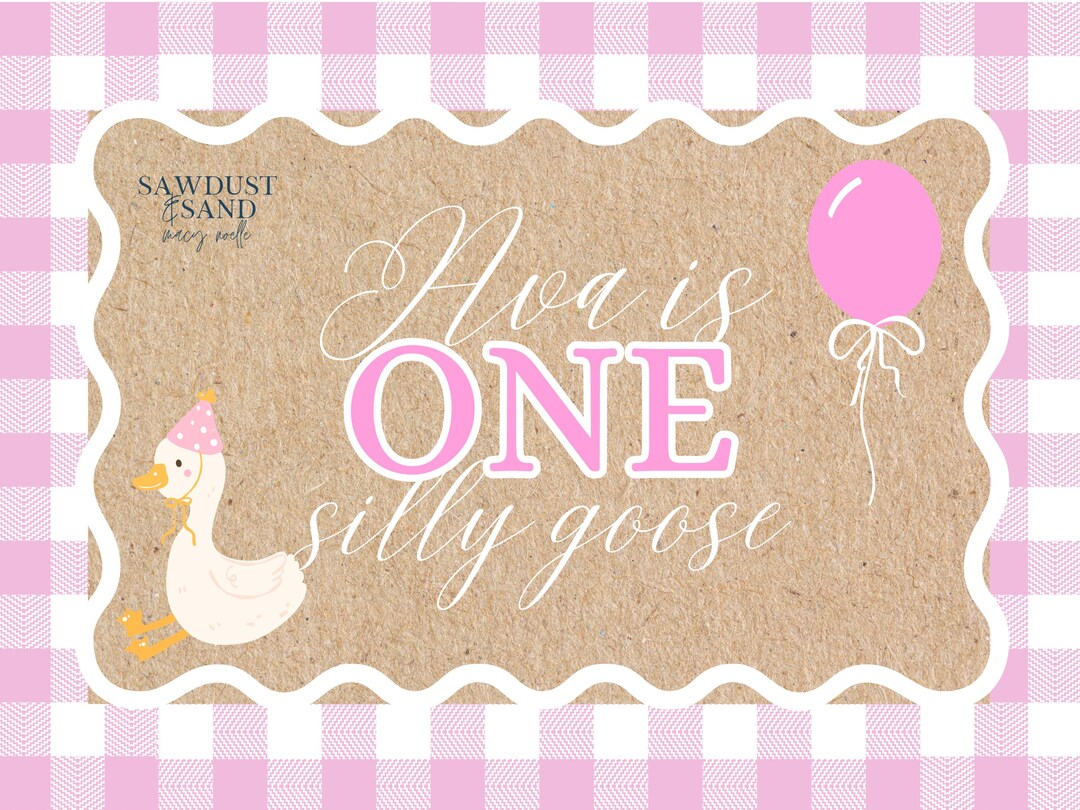 Is One Silly Goose | Hand Painted Banner Celebrating a First Birthday ...