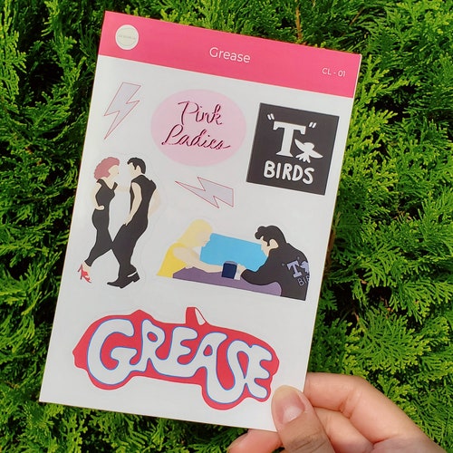 Grease Art Sticker Set Labels Stationary Rydell High | Etsy