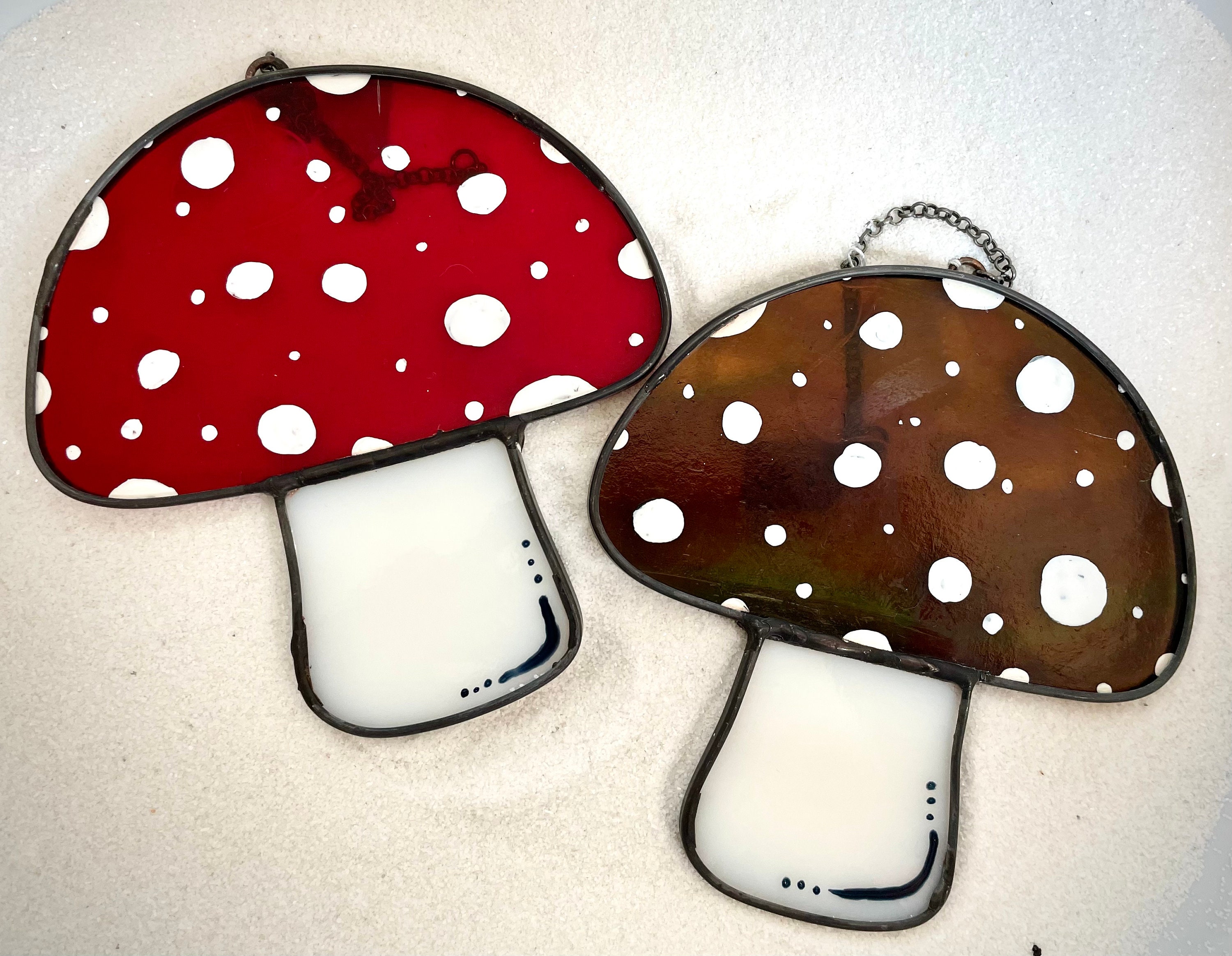 Mushroom Suncatcher Mushroom Glass Window Hanging Nature Art - Etsy