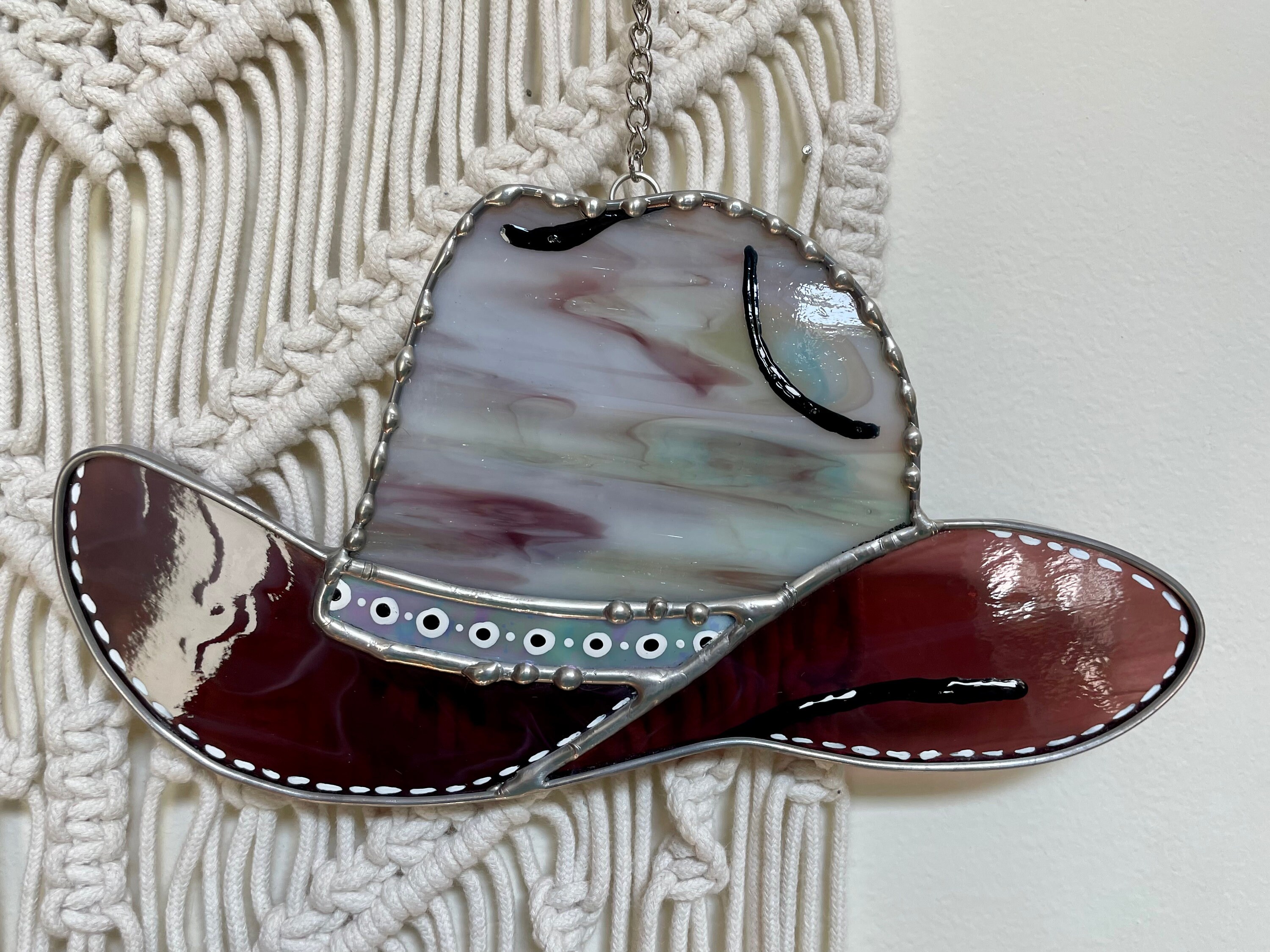 Boho Western Cowboy Hat Stained Glass Cowboy Hat Home Decor - Etsy