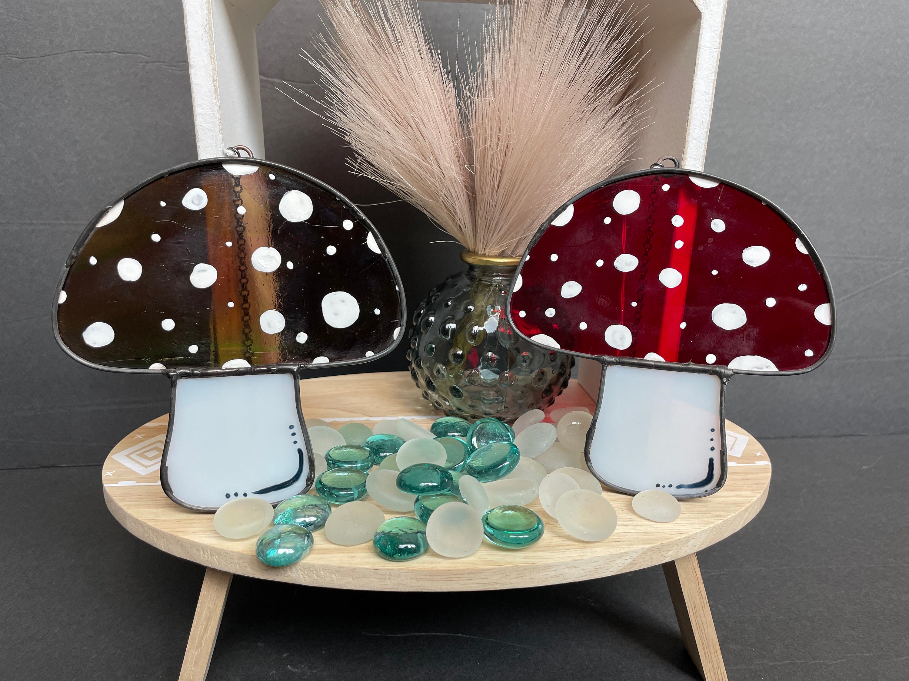 Mushroom Suncatcher Mushroom Glass Window Hanging Nature Art - Etsy