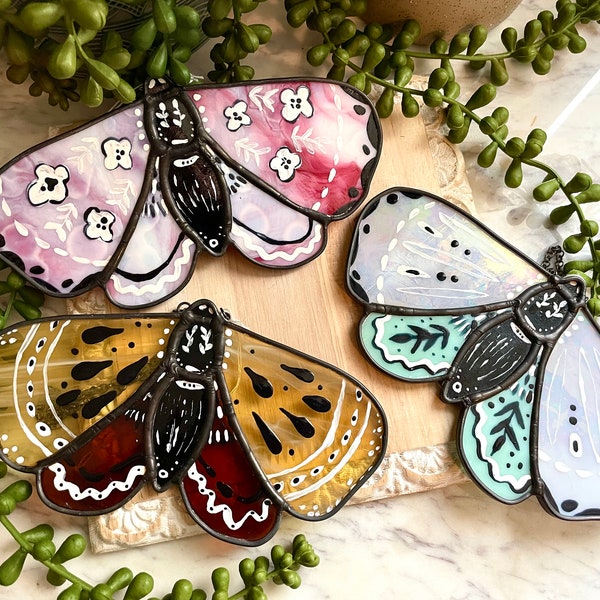 Stained Glass Moth - Etsy