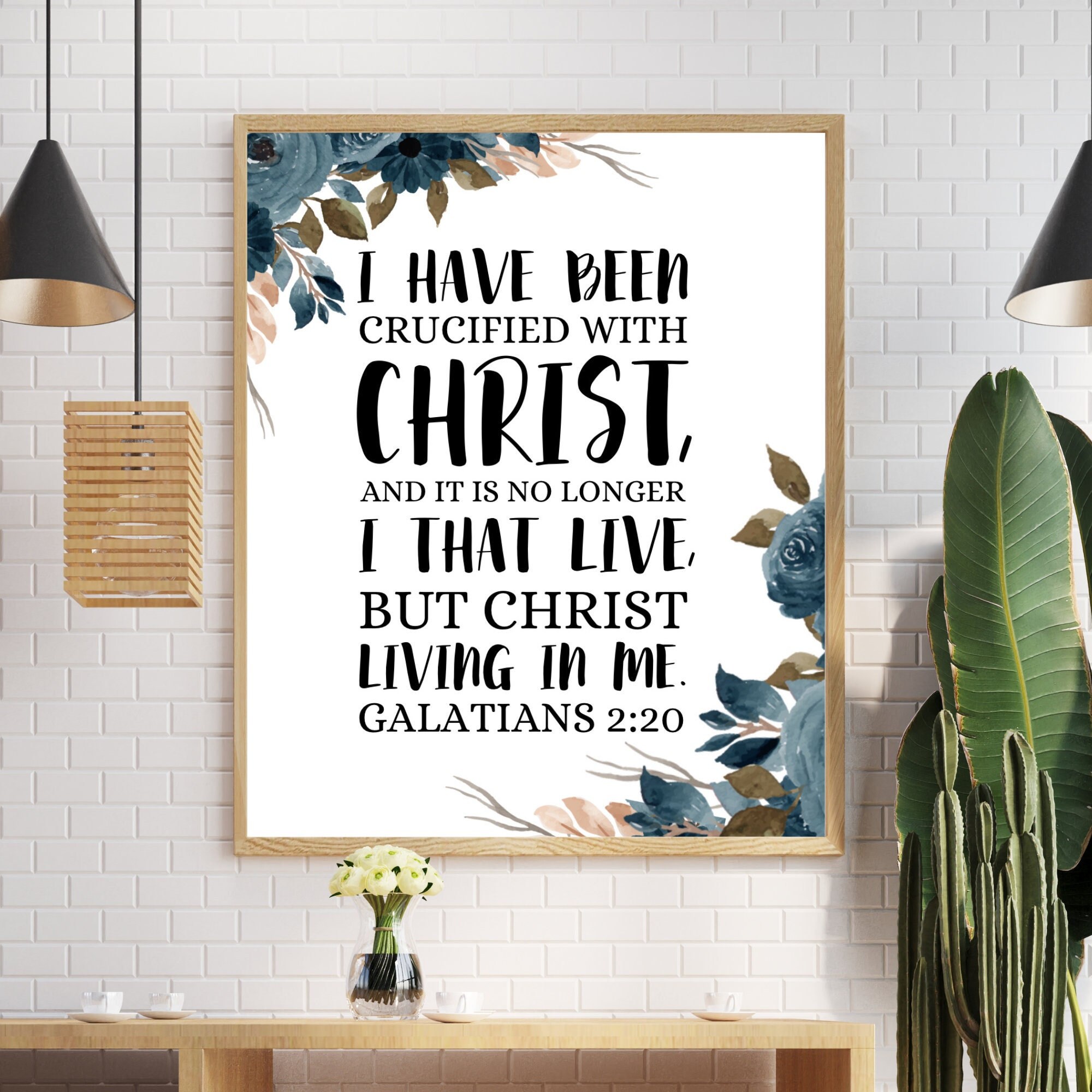 Galatians 2:20 Scripture Print - Etsy