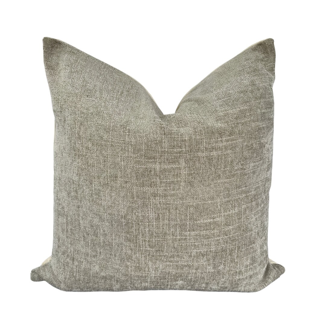 The Grayson L Throw Pillow L Grey Pillow Cover L Neutral Home Decor L ...