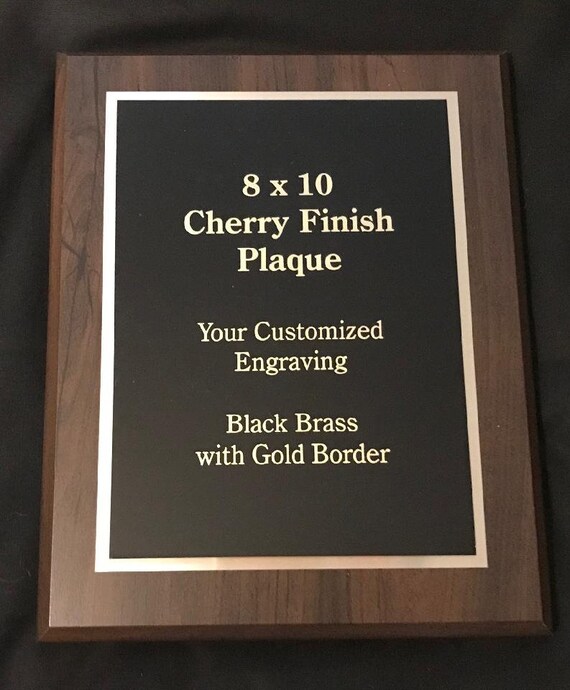 8 X 10 Cherry Finish Plaque - Etsy