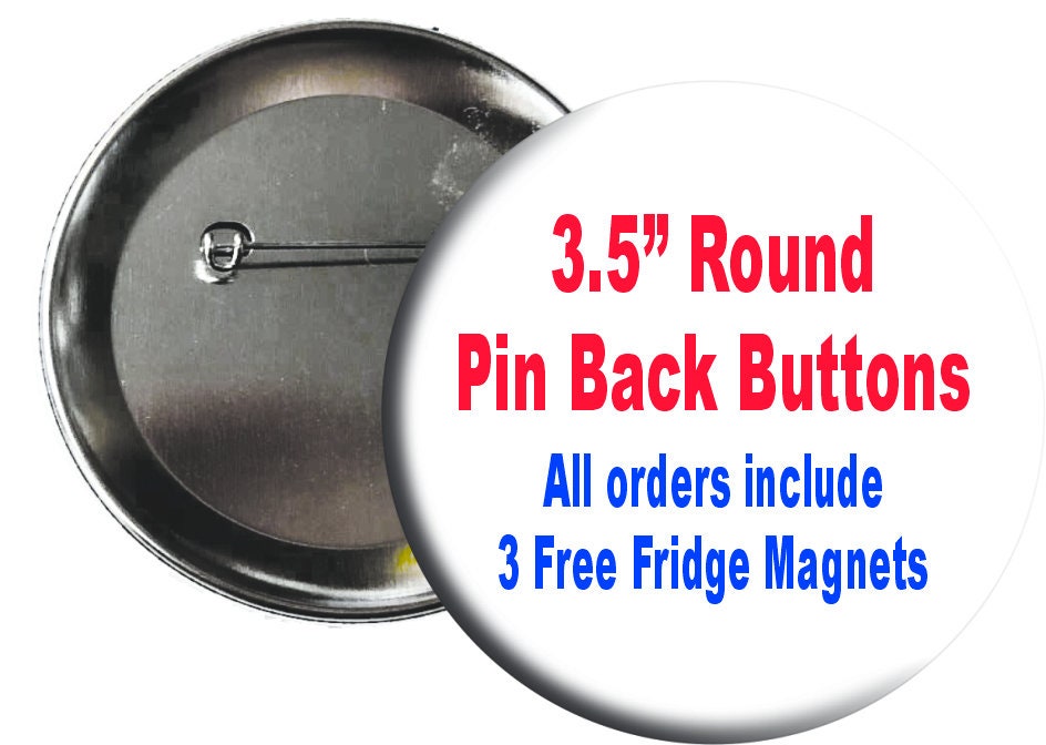 3 Custom Pin Back Buttons custom designed buttons | Etsy