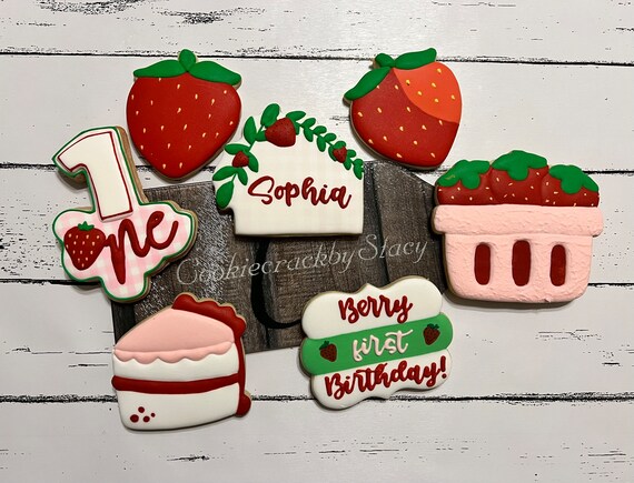 Berry Sweet First Birthday Cookies. You Can Choose Any of - Etsy