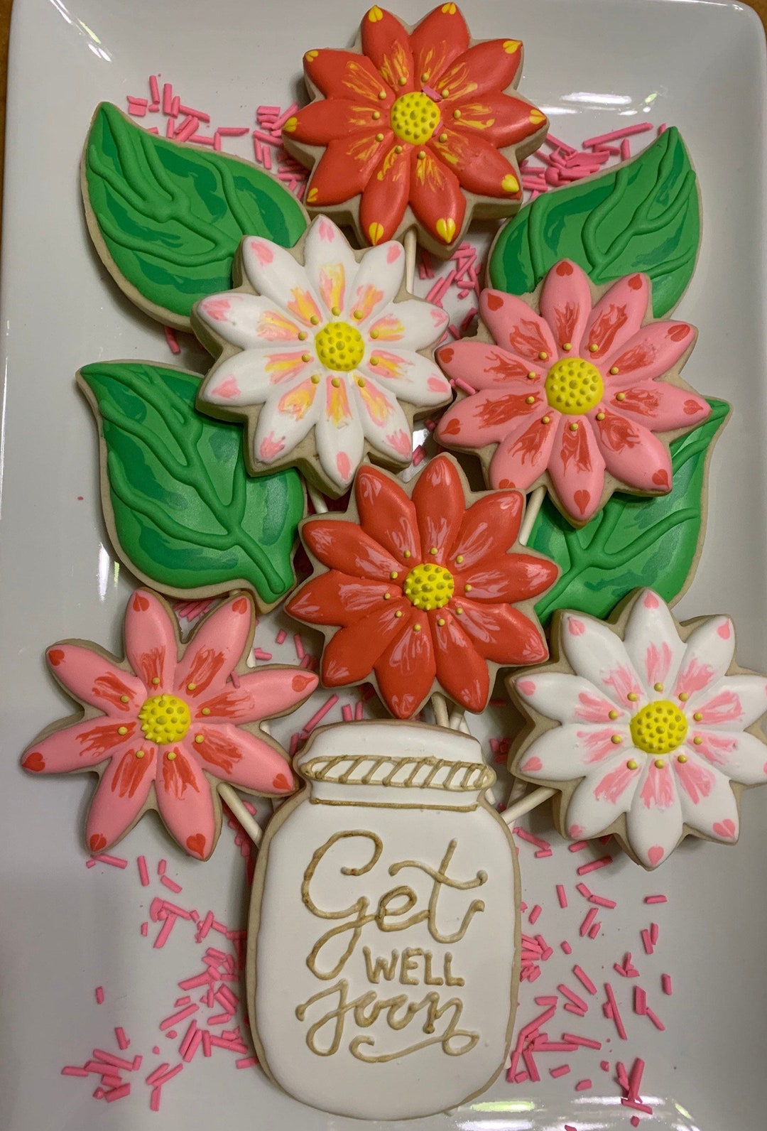 Decorated Get Well Sugar Cookies - Etsy