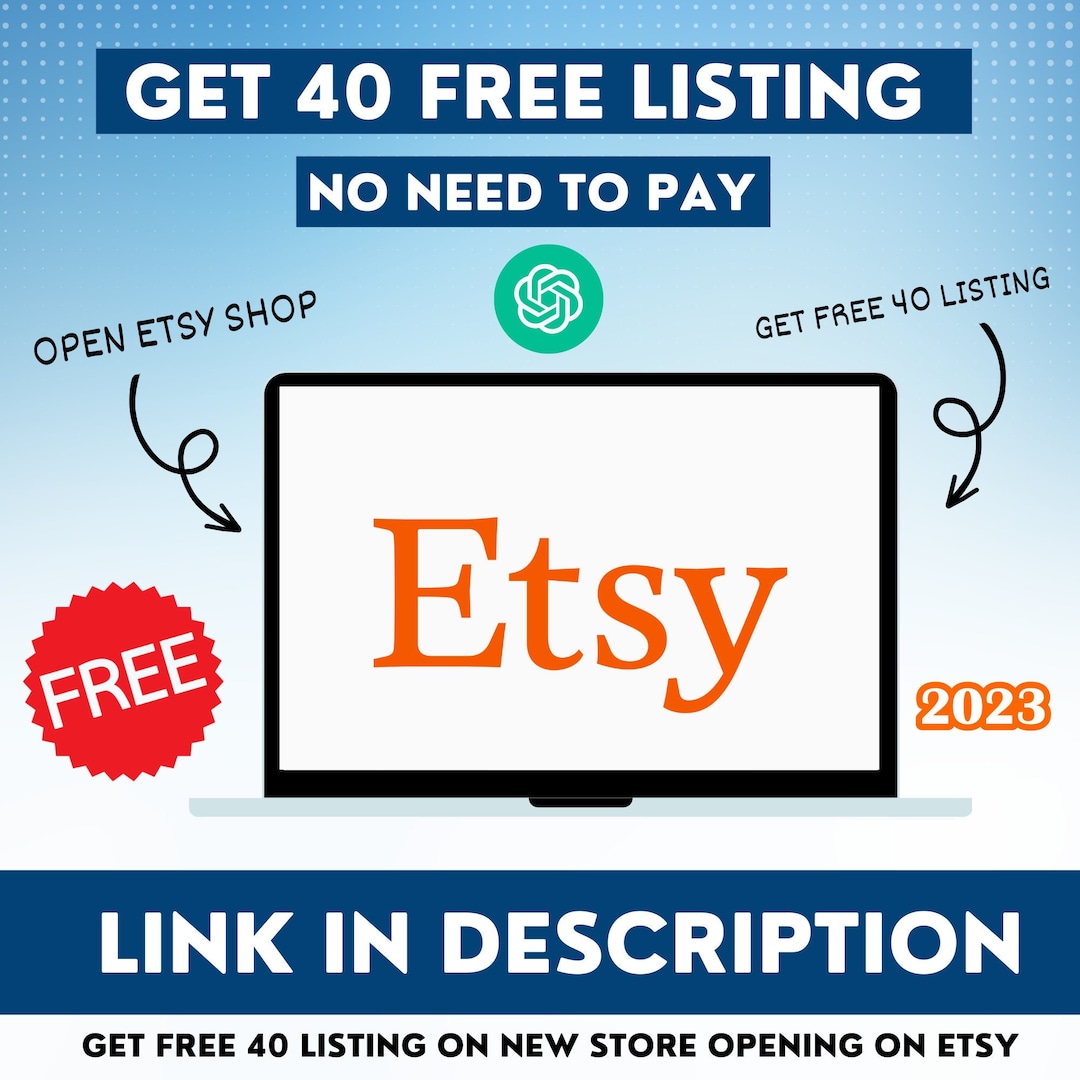 Etsy 40 Free Listings to Open New Store 40 Free Etsy Listings Credit ...