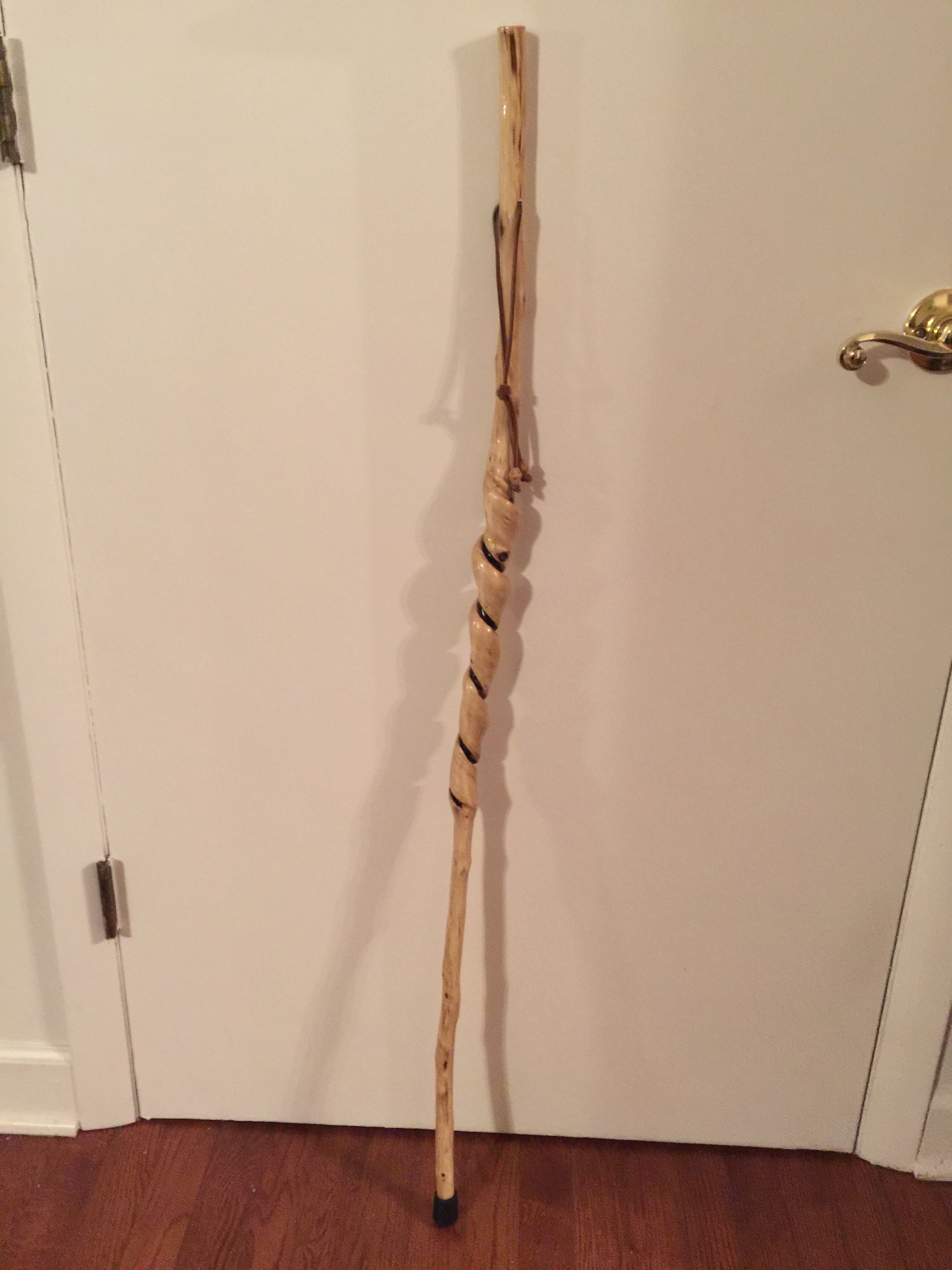 44 Natural Vine Twisted Walking/hiking Stick With Leather Lanyard and ...