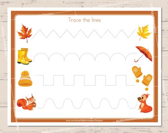 Montessori Line Tracing - Etsy