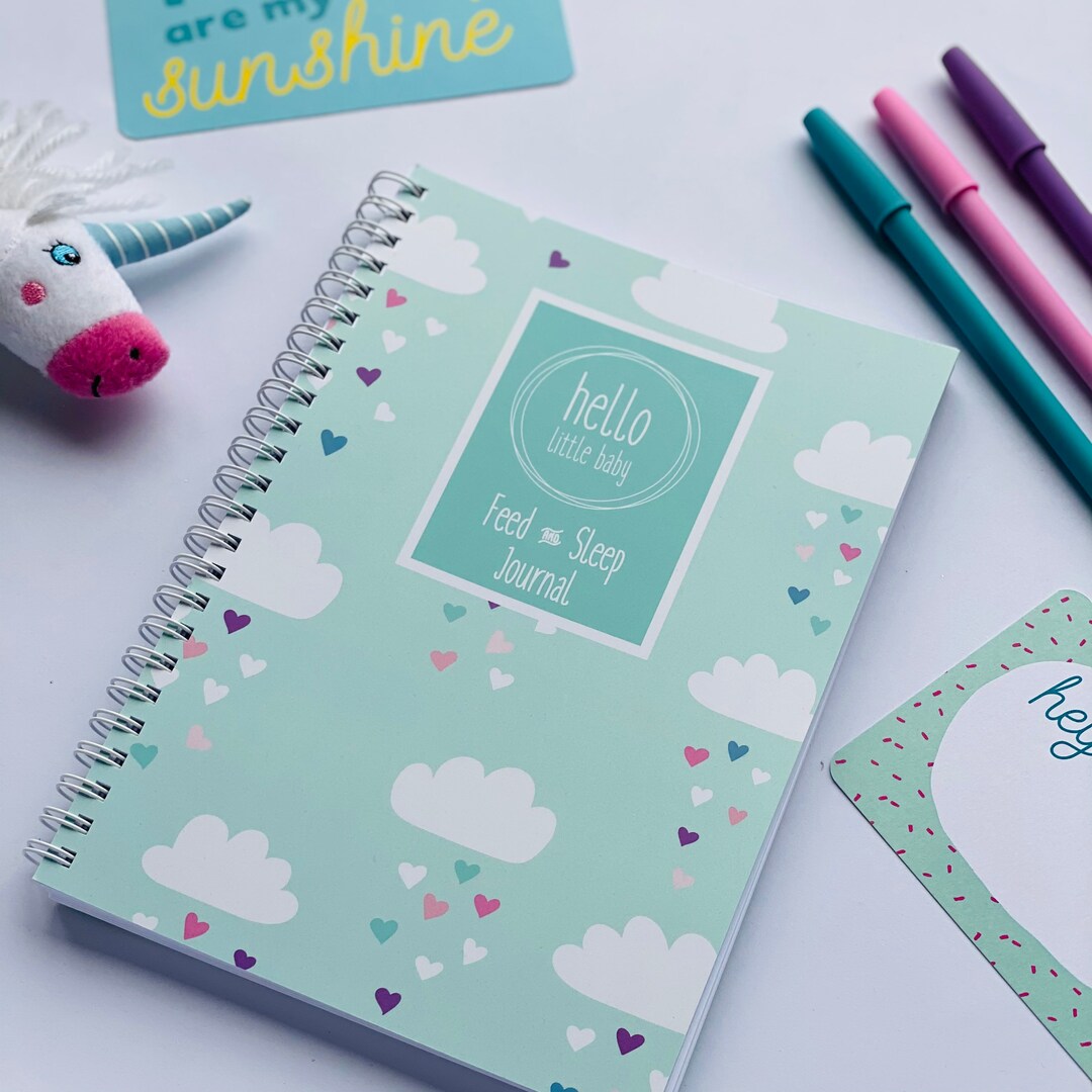 Baby Feed and Sleep Journal cloud Design/ Baby Diary / - Etsy