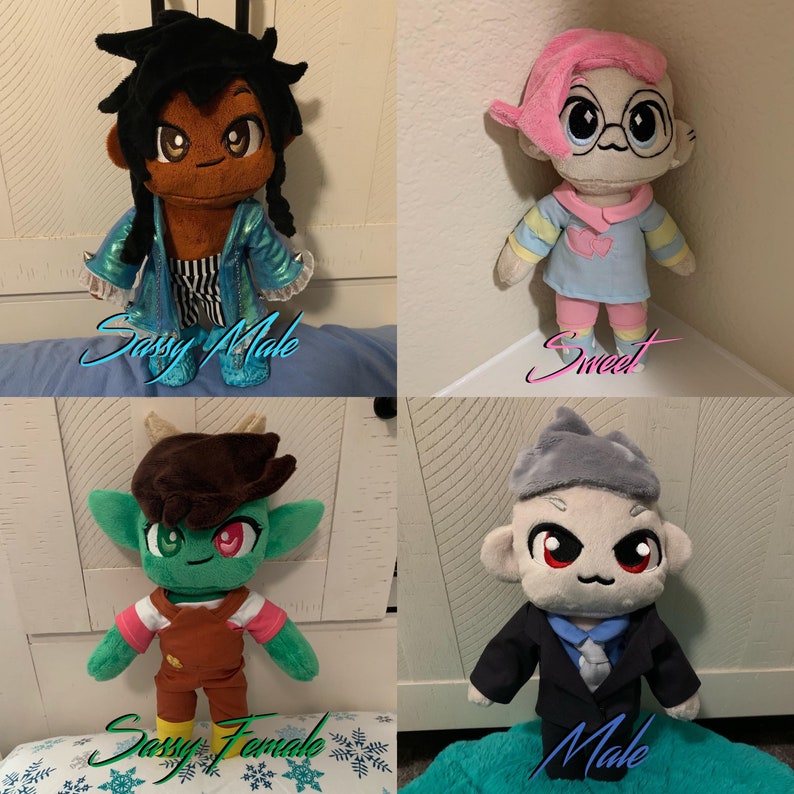 Custom Chibi Doll Plushie With Outfit - Etsy