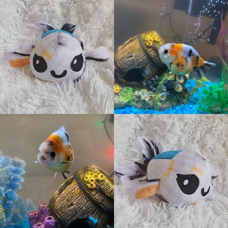 Custom Chibi Goldfish Pet Replica/memorial Plushie - 8-10” - Etsy