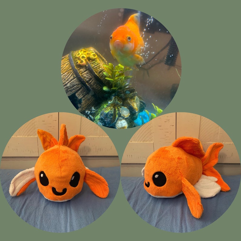 Custom Chibi Goldfish Pet Replica/memorial Plushie - 8-10” - Etsy